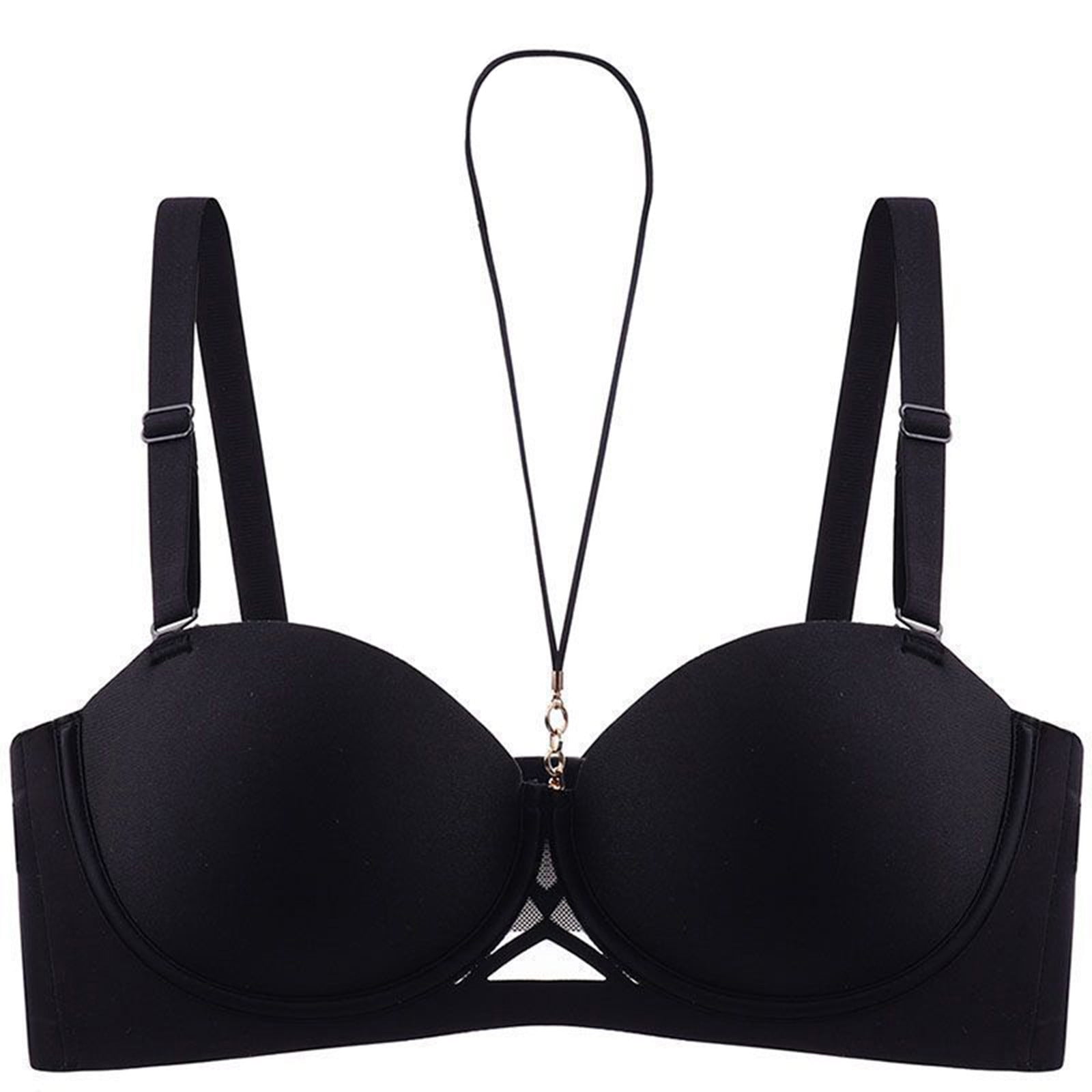 Solid Color Women's Lace Bralette Non-Wire Fixed Cup Comfortable Daily ...