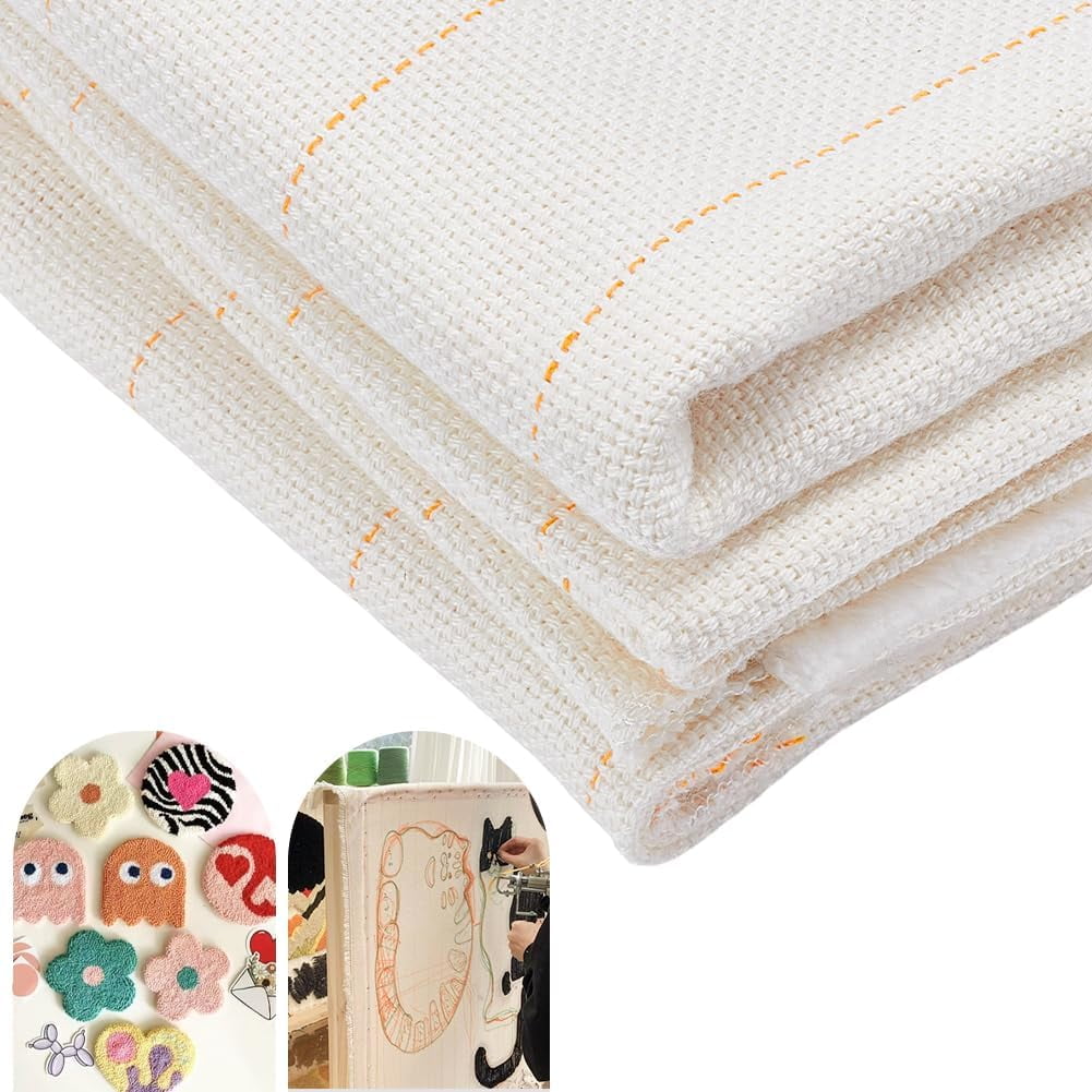 Solid Colored Polyester Cotton Cross Stitch Fabric Aida Cloth White ...