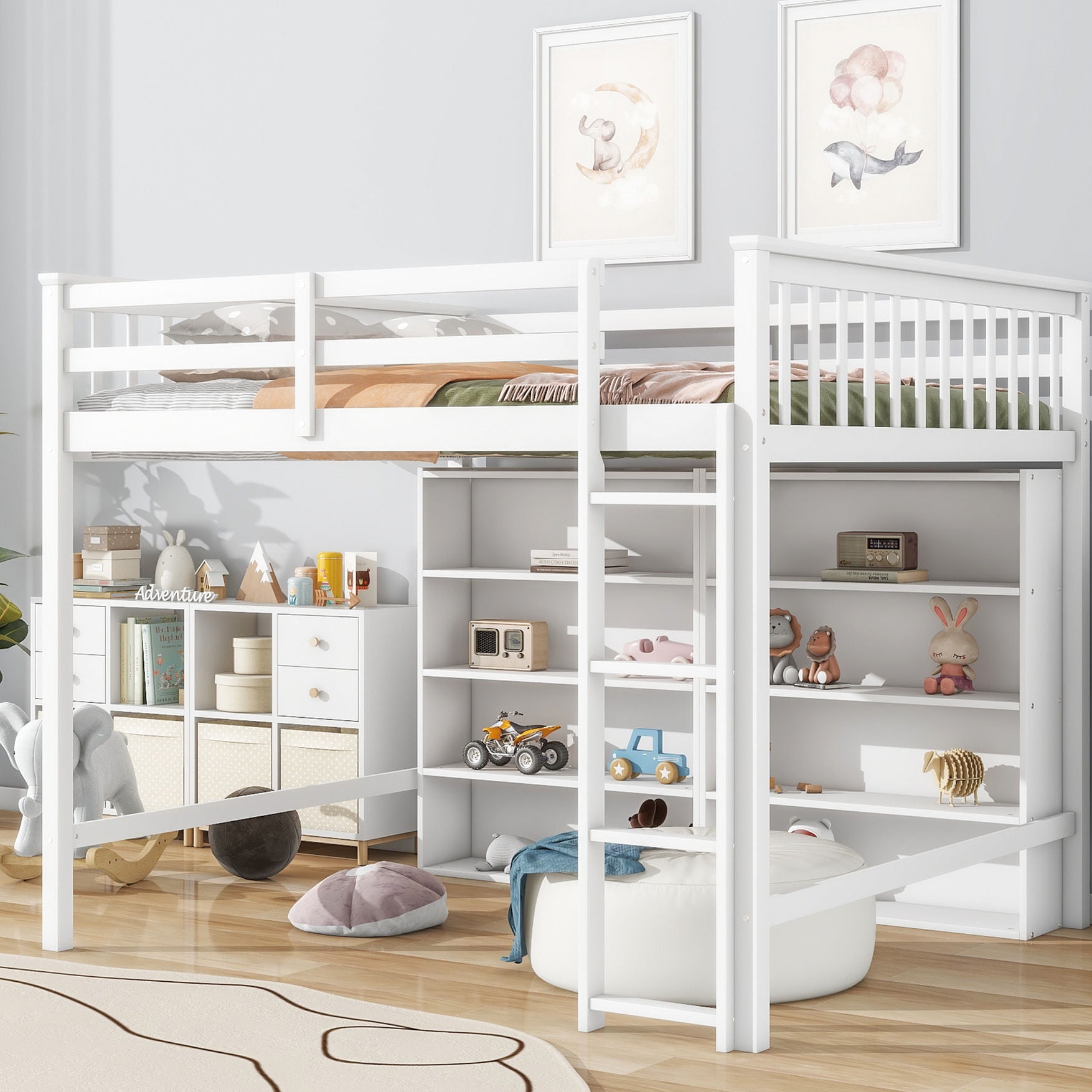 Solid Construction - Multi - use Loft Bed - Bedroom for Relax - Quality ...