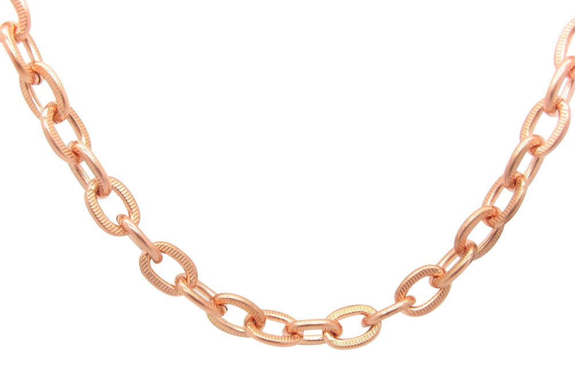 Solid Copper 18 inch chain CN683G - 3/8 of an inch wide - Walmart.com