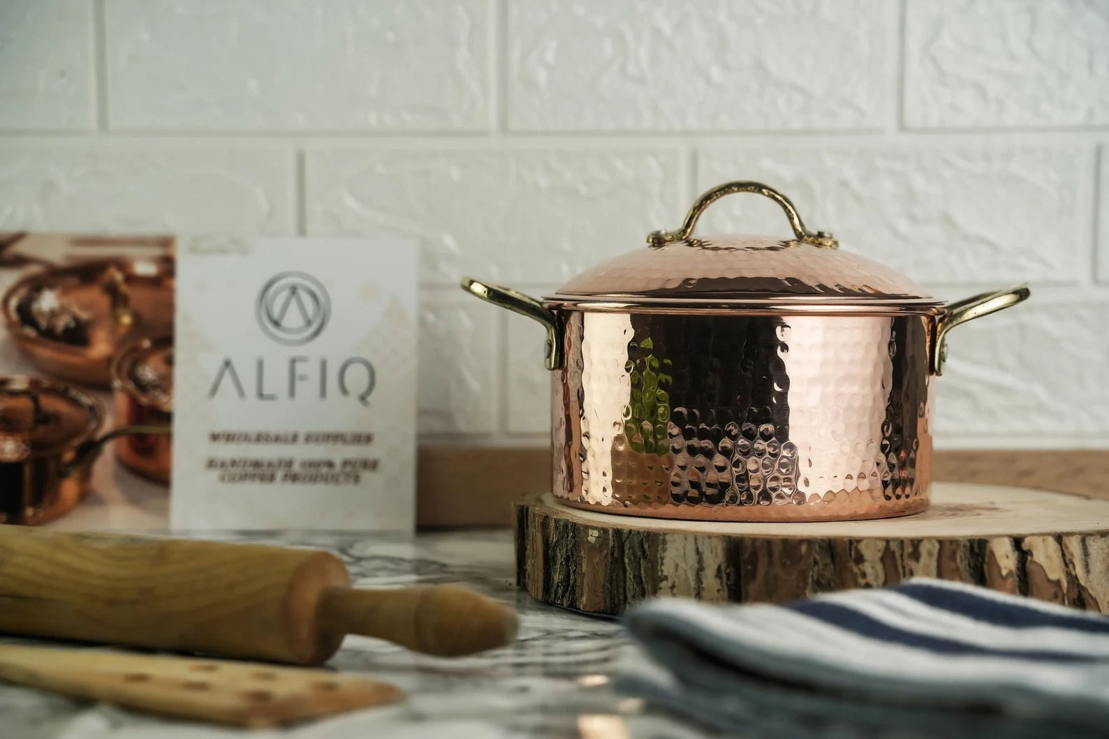 Solid Copper Cookware and Lid Set (Brass Handles) | Handmade Copper ...