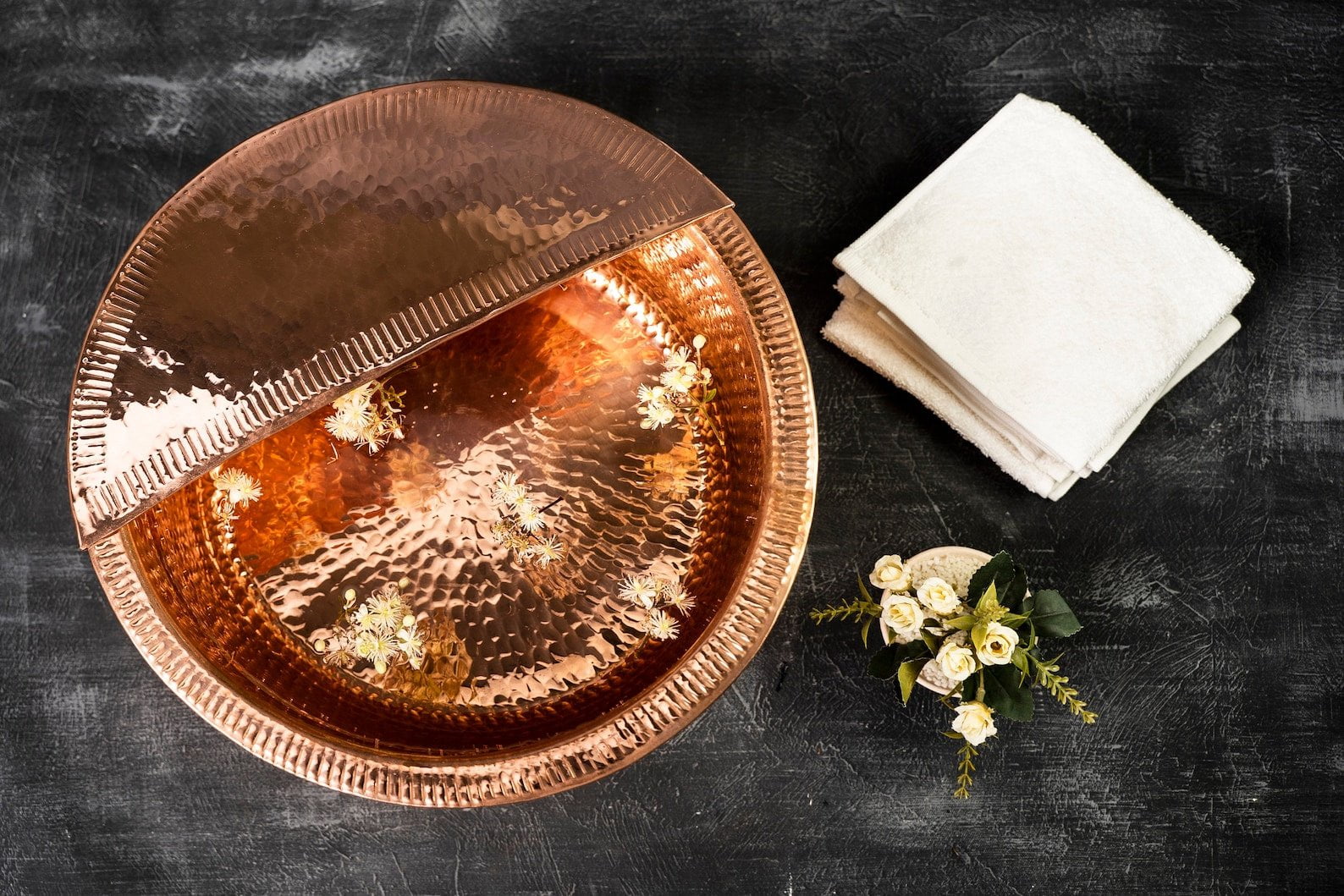 Handmade Solid Copper Foot Bath with Removable Footrest – Luxury Spa ...