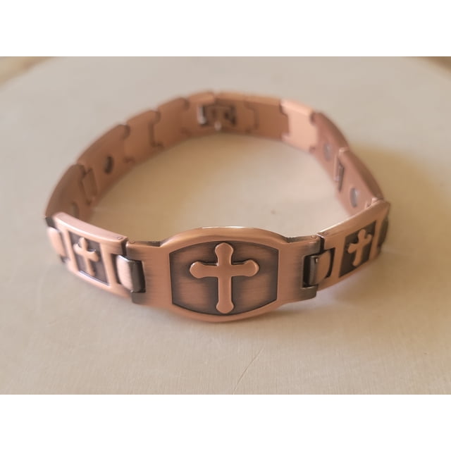 Solid Copper Magnetic Bracelet Pure Copper Arthritis Pain Therapy Link ...