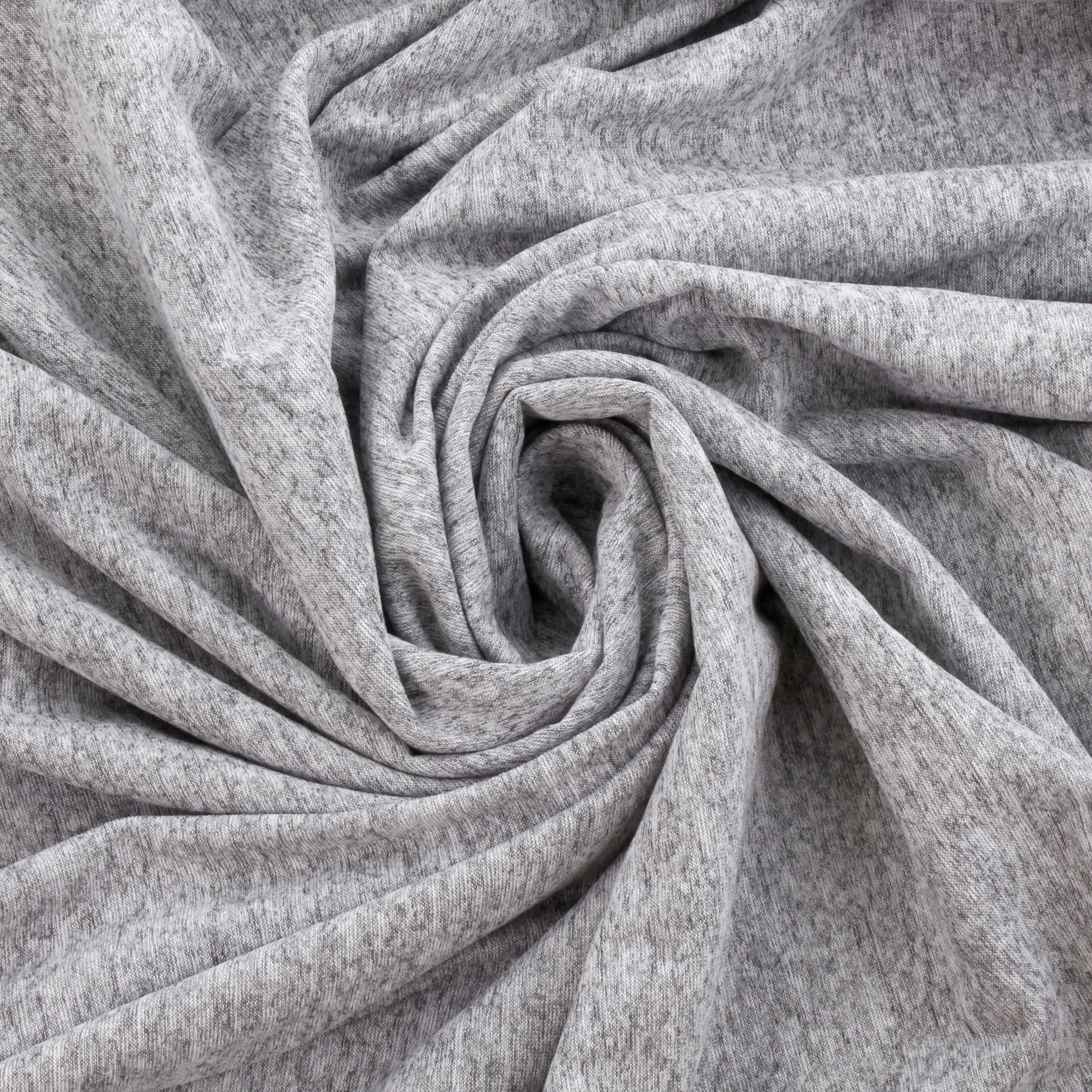 Solid DBP Fabric - Double Brushed Polyester 4 Way Stretch - Heather ...