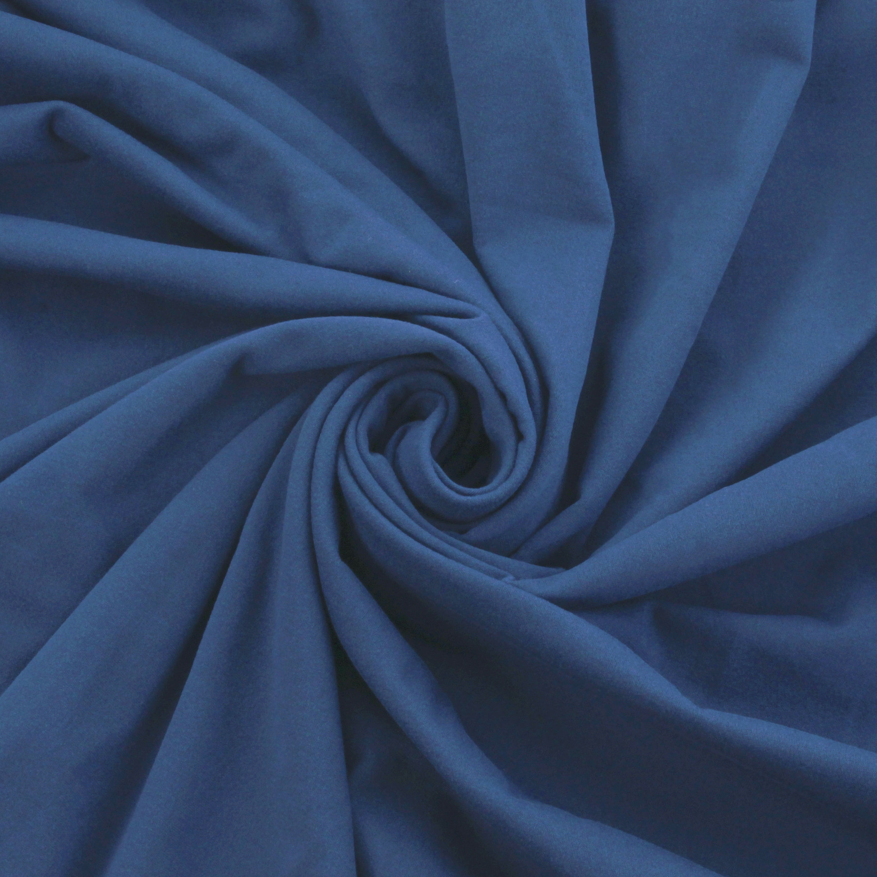 Solid DBP Fabric - Double Brushed Polyester 4 Way Stretch - Lt. Navy ...