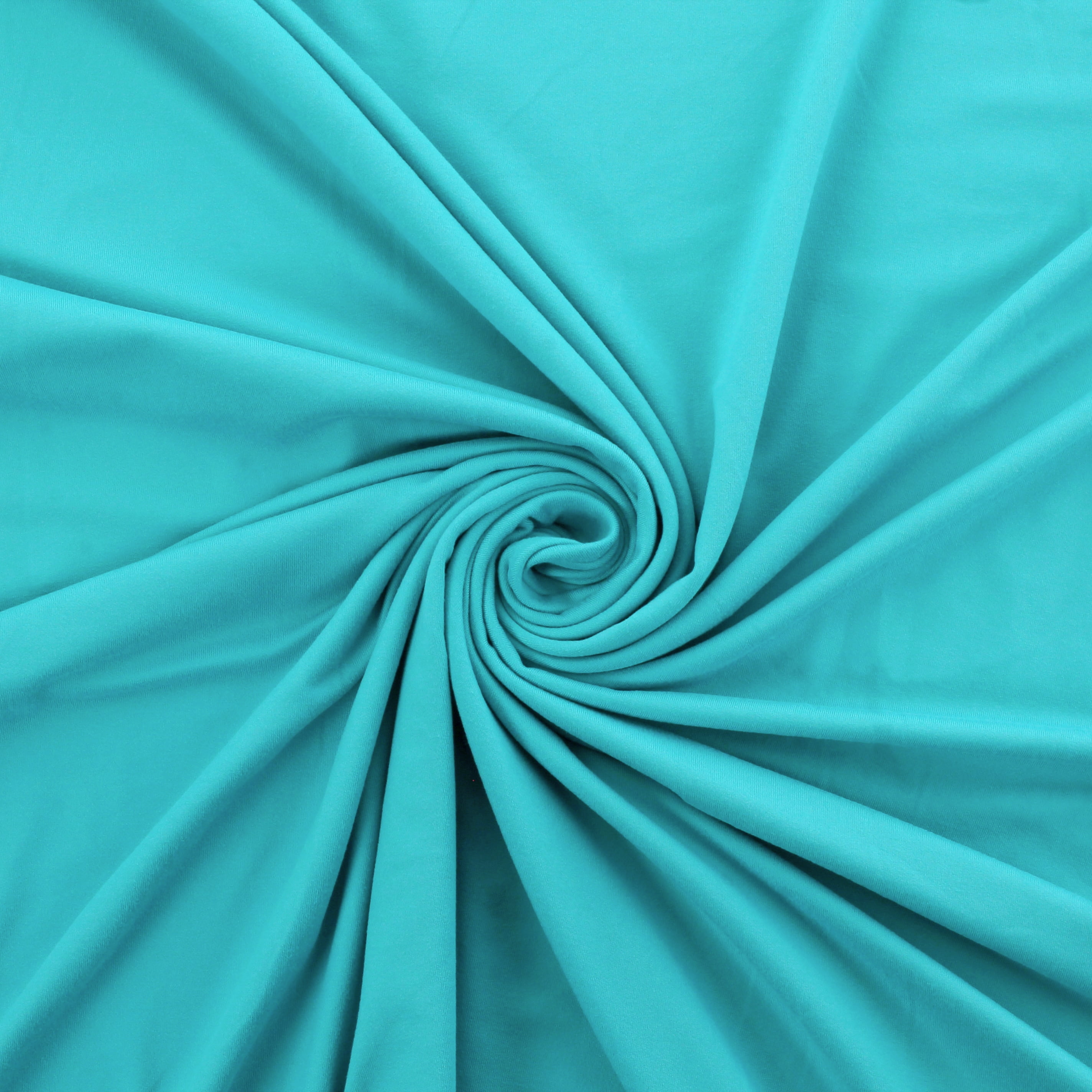 Solid DBP Fabric - Double Brushed Polyester - Turquoise - 1 Yard ...