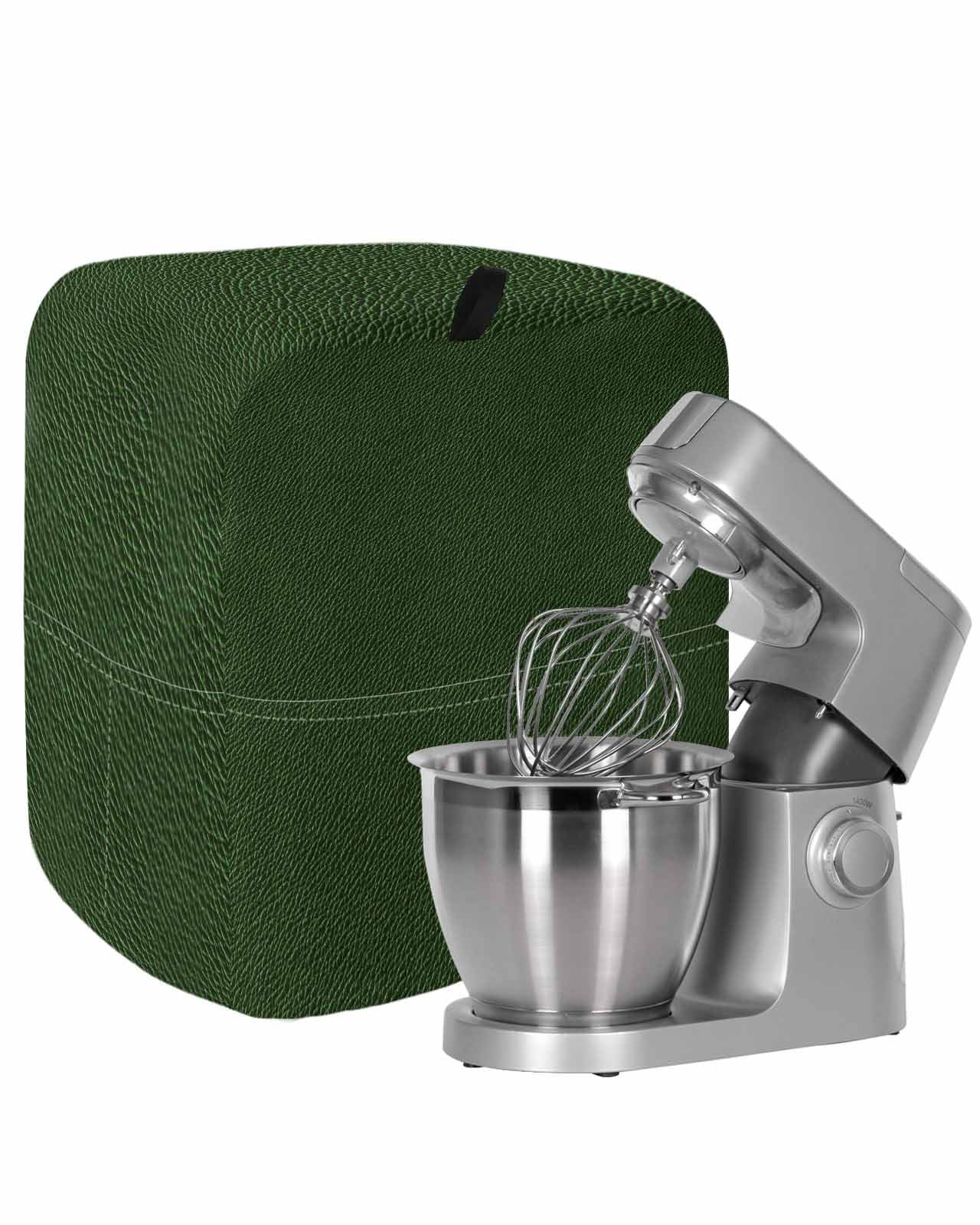 Solid Dark Green Stand Mixer Dust Cover with Storage Pocket & Handles ...