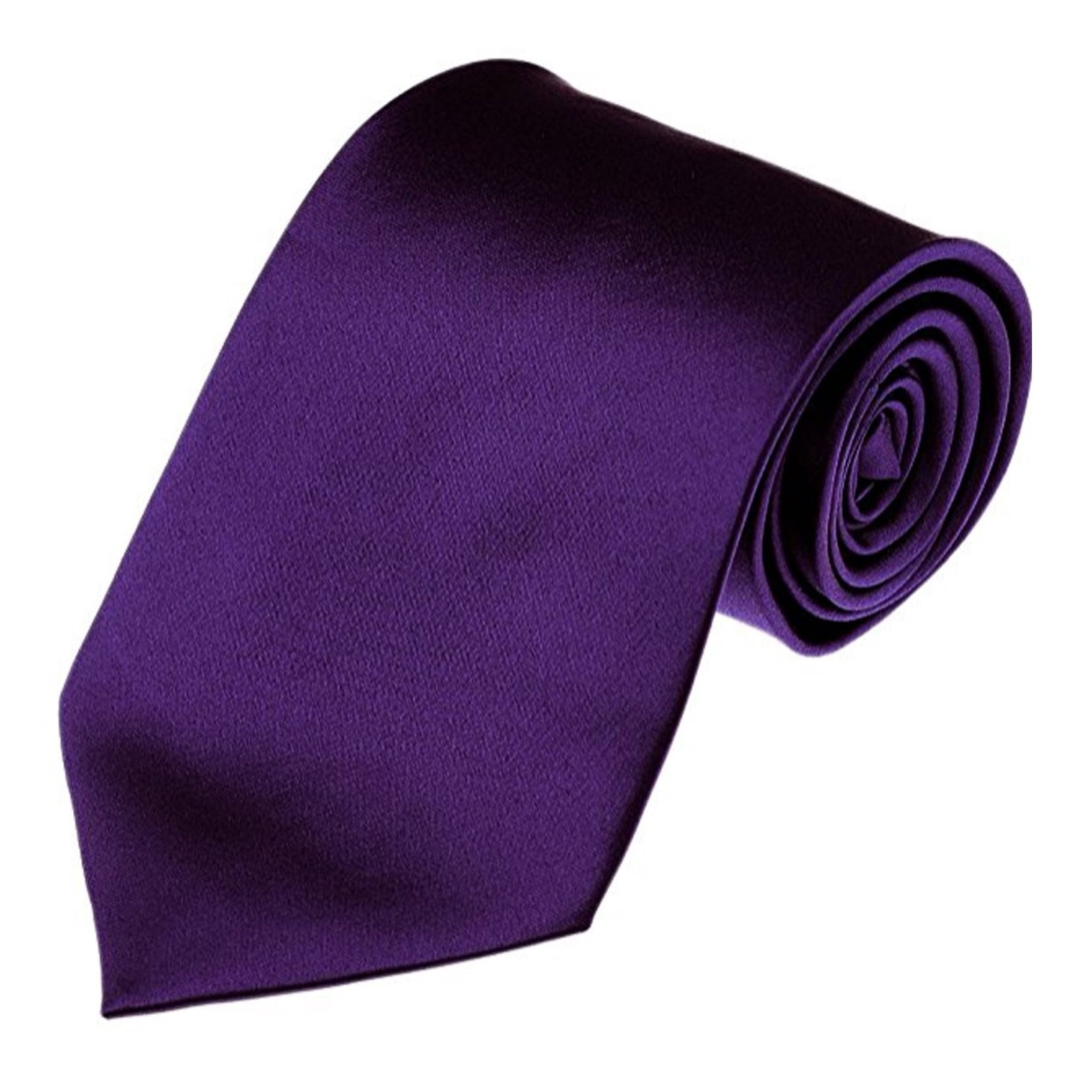 Solid Dark Purple Traditional Men's Necktie - Walmart.com