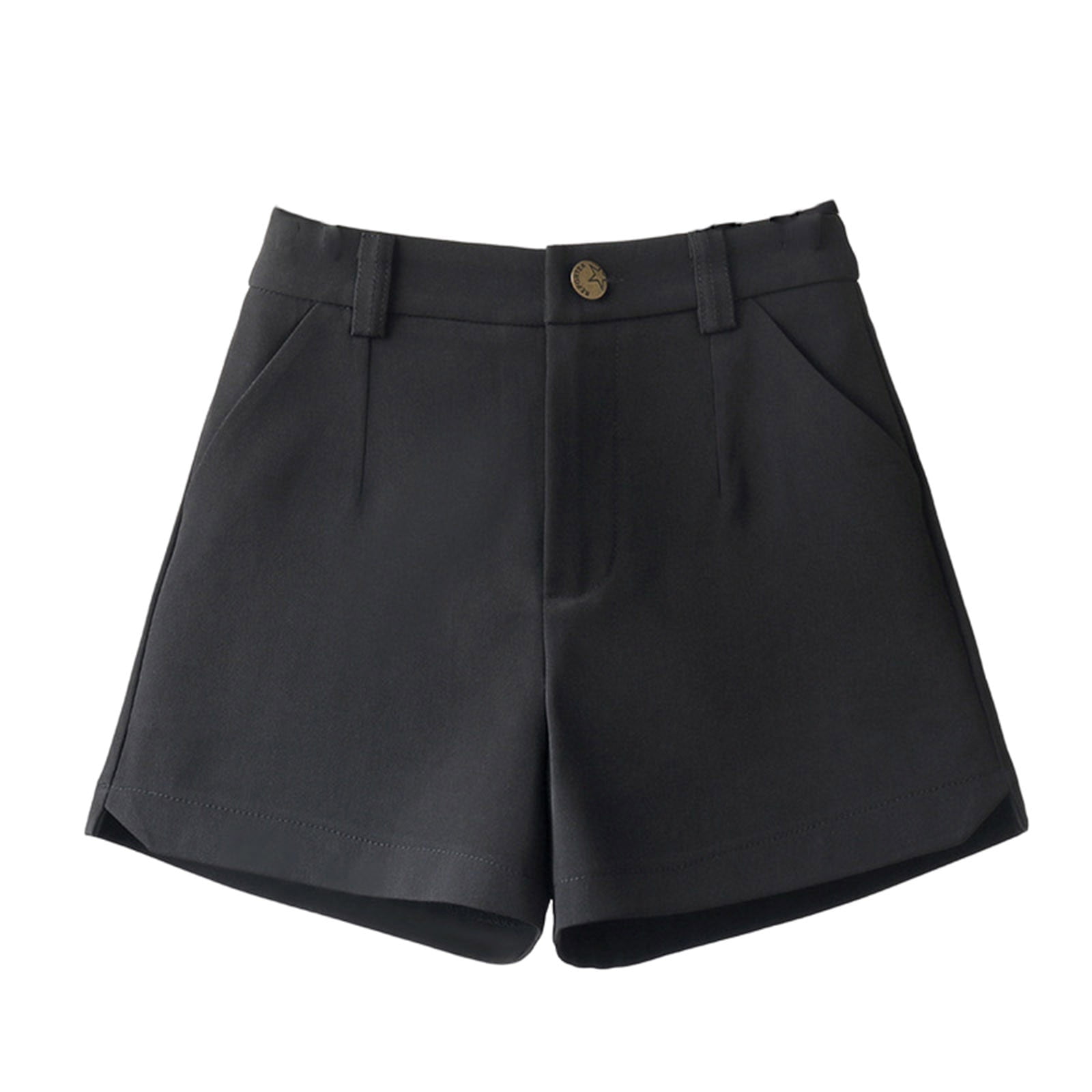 Solid Dress Shorts for Women Business Casual High Waisted Wide Leg ...
