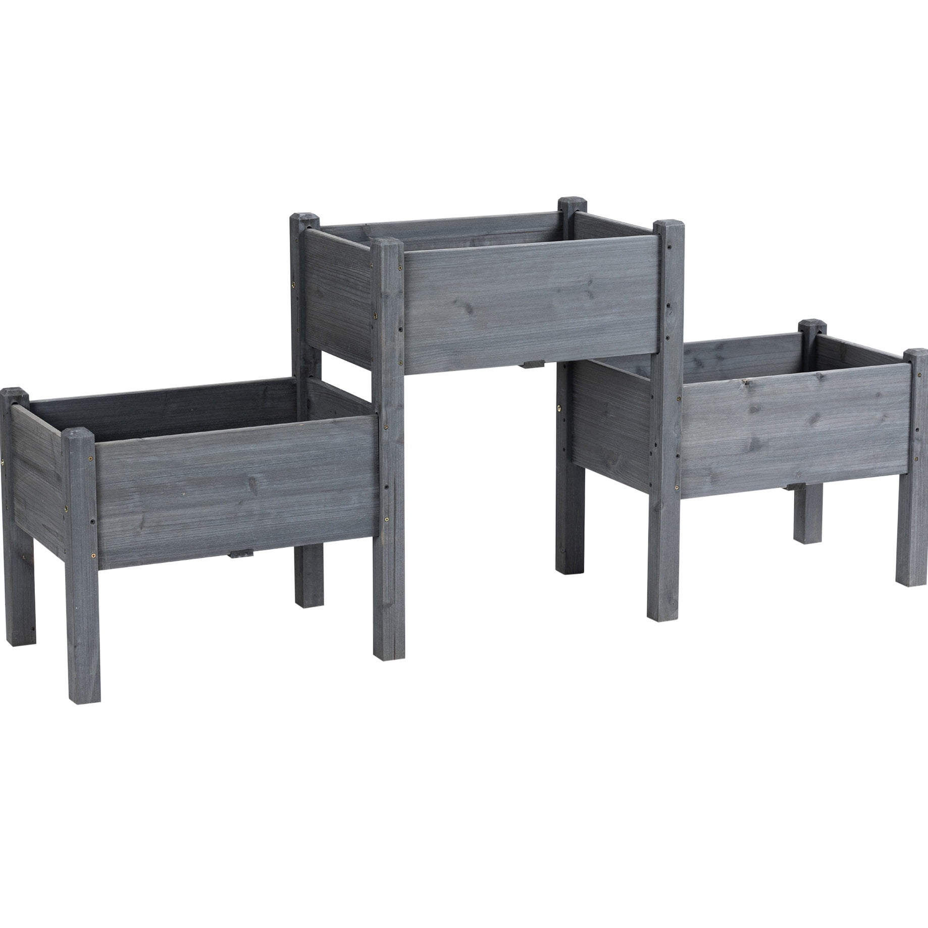 Solid Fir Wood - Two - tiered Three - box Design for Sorting Plants ...