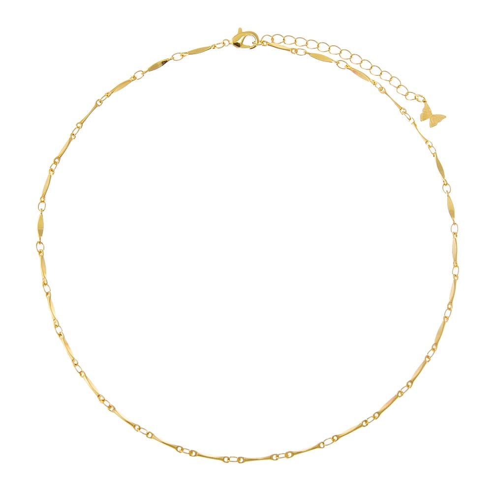 Solid Flat Bar Chain Choker - Walmart.com