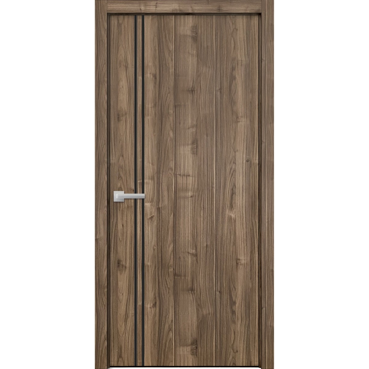 Modern Wood Interior Door with Hardware | Planum 0016 Walnut | Single ...