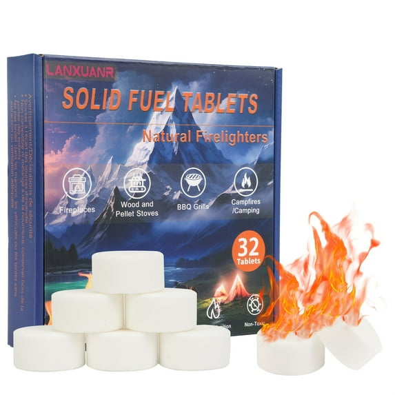 Solid Fuel Tablets - Wax Block Fire Starters, Easy-Light Firelighters ...