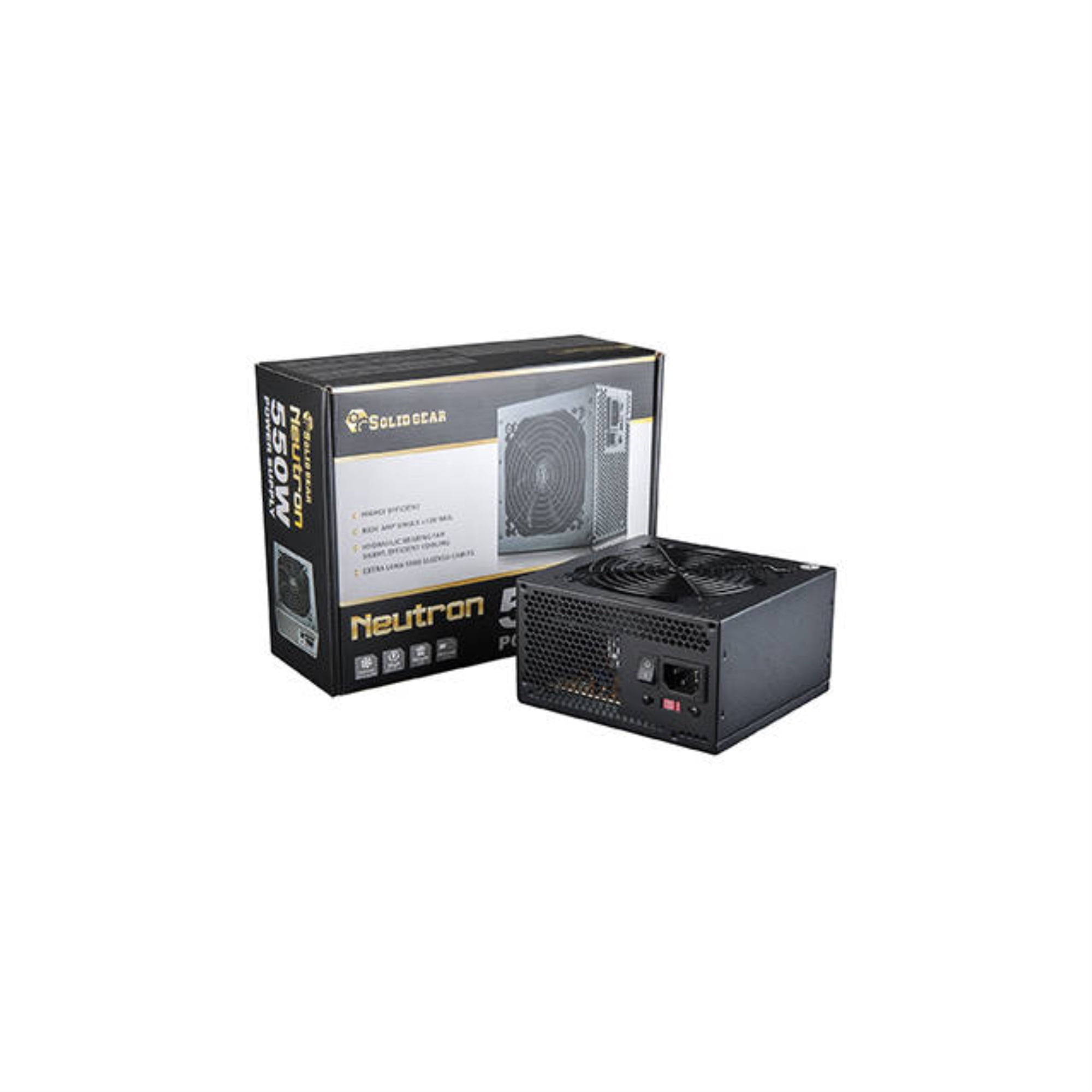 Solid Gear SDGR-550E 550W PS2 ATX12V v2.3 & EPS12V v2.92 Power Supply (Black) - Walmart.com