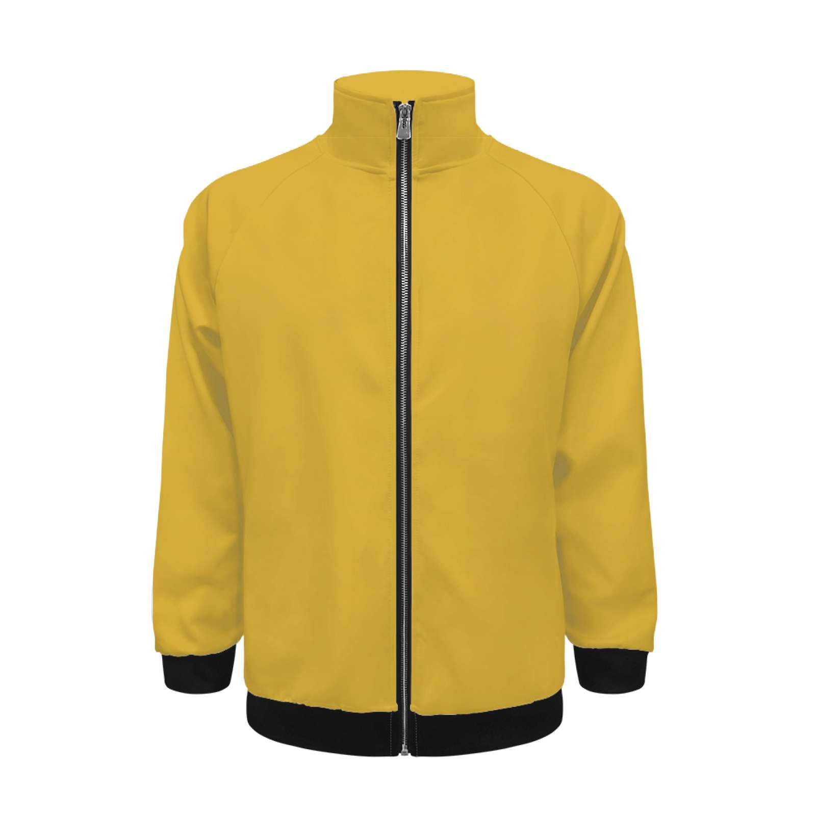 Solid Gold Background Color Swatch Jacket Men's Street Cool Long ...