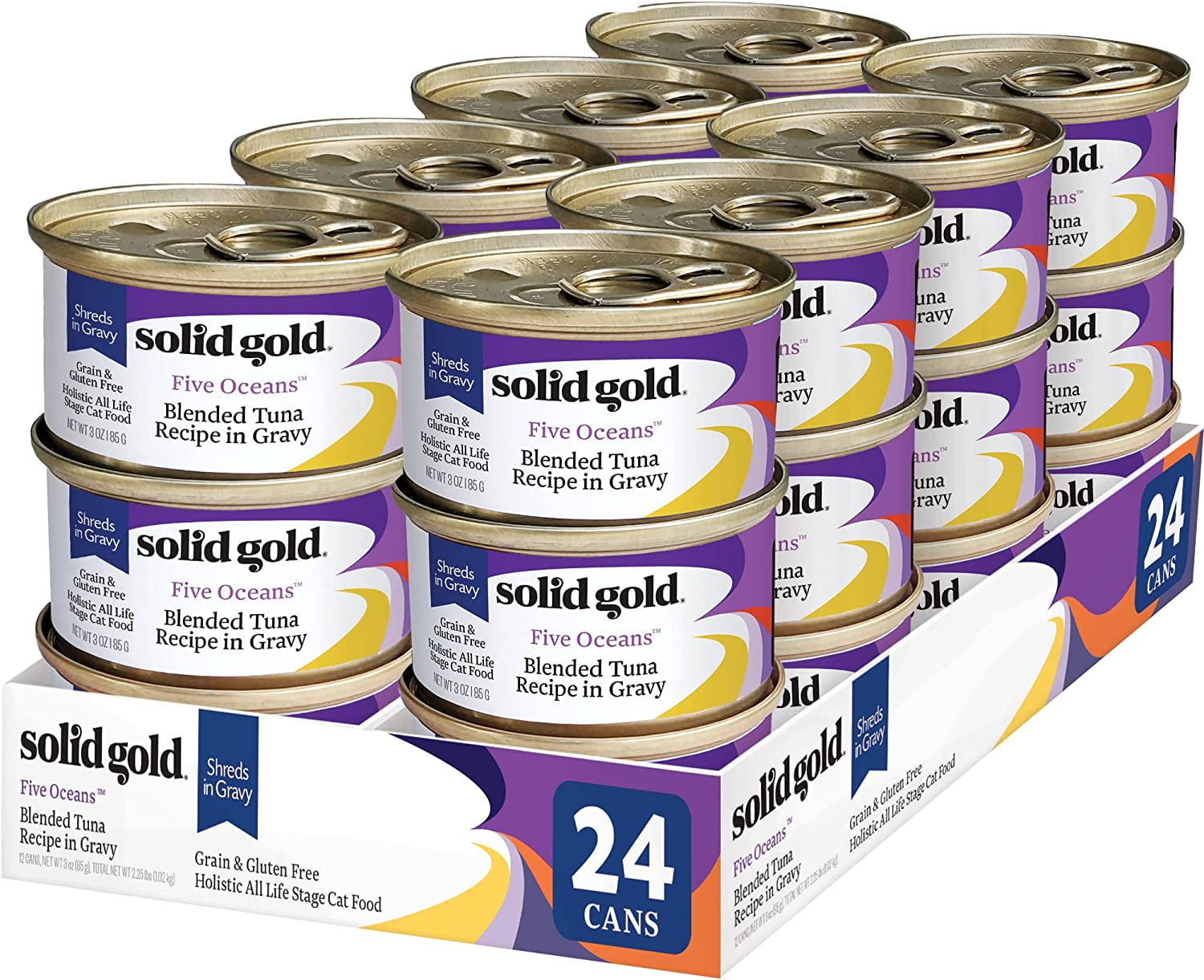 Free Shipping! Solid Gold Five Oceans Blended Tuna Gravy, Canned Wet Cat Food, Grain & Gluten ...