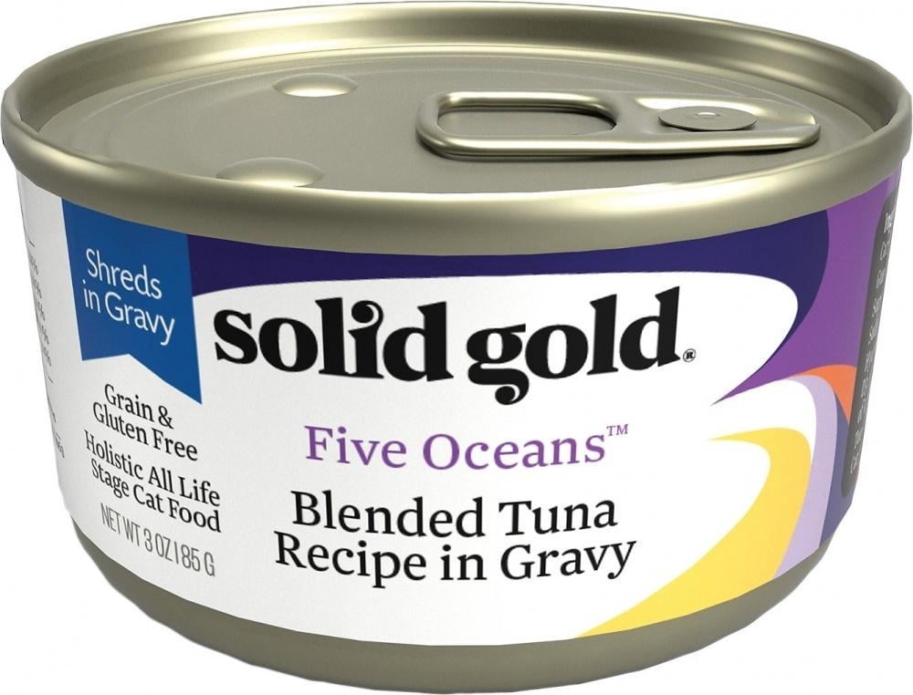 Solid Gold Five Oceans Grain Free Blended Tuna in Gravy Recipe Canned ...