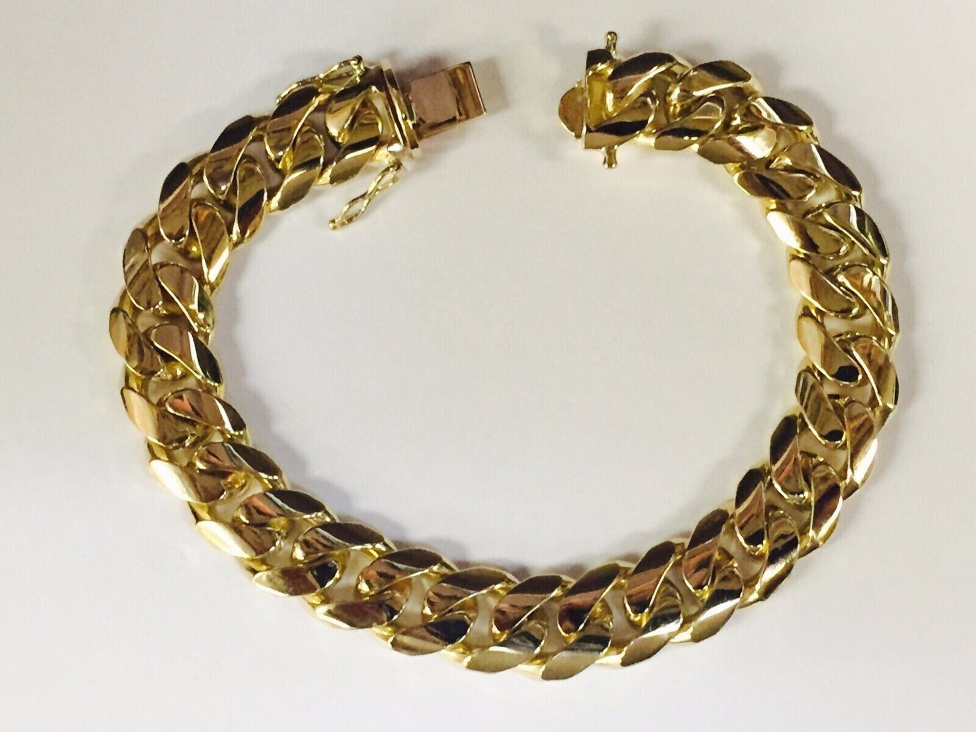 Solid Gold Handmade 12mm Miami Cuban Link Bracelet 10 Walmart