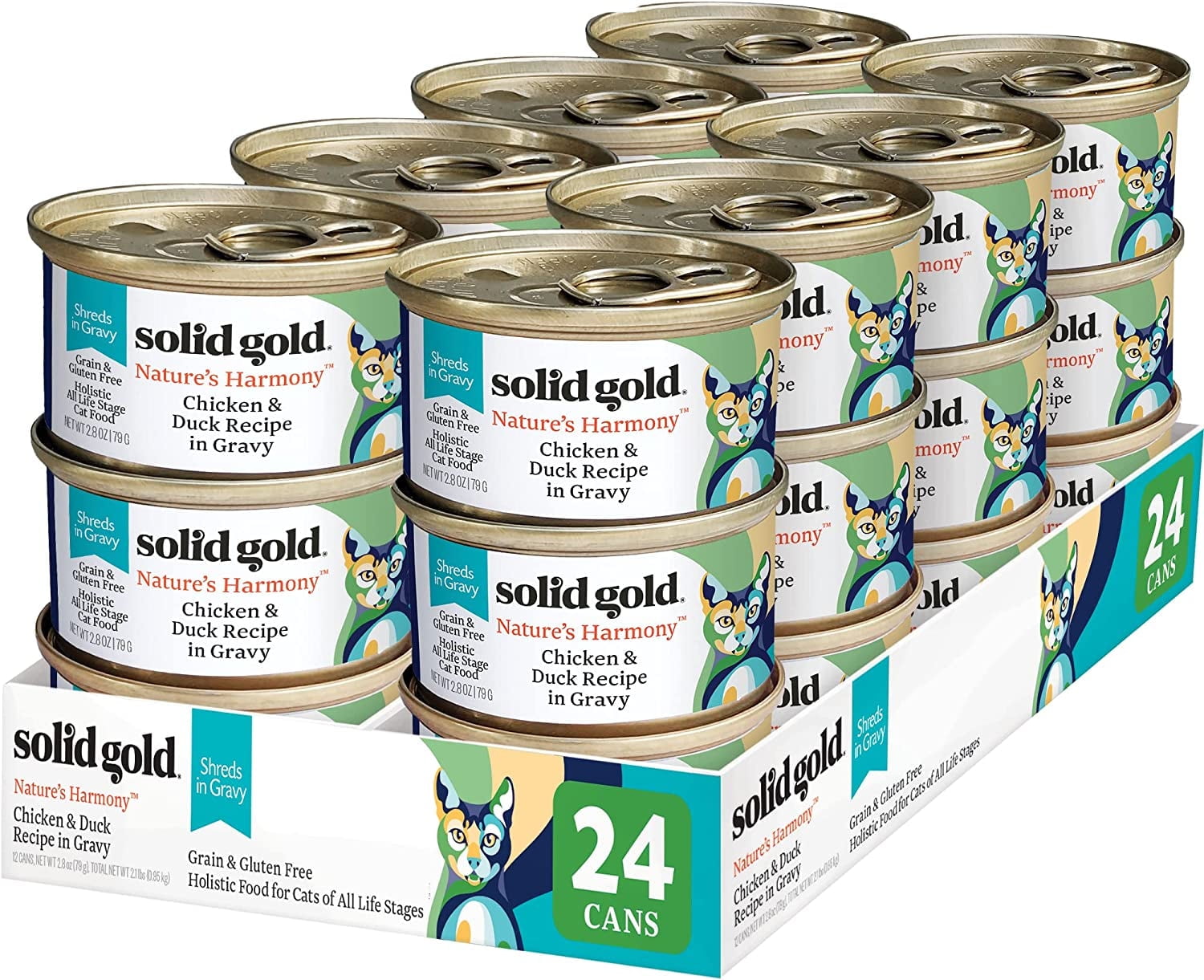 Solid Gold Nature's Harmony Wet Cat Food, Chicken & Duck, 24 Pack - 3oz Can - Walmart.com