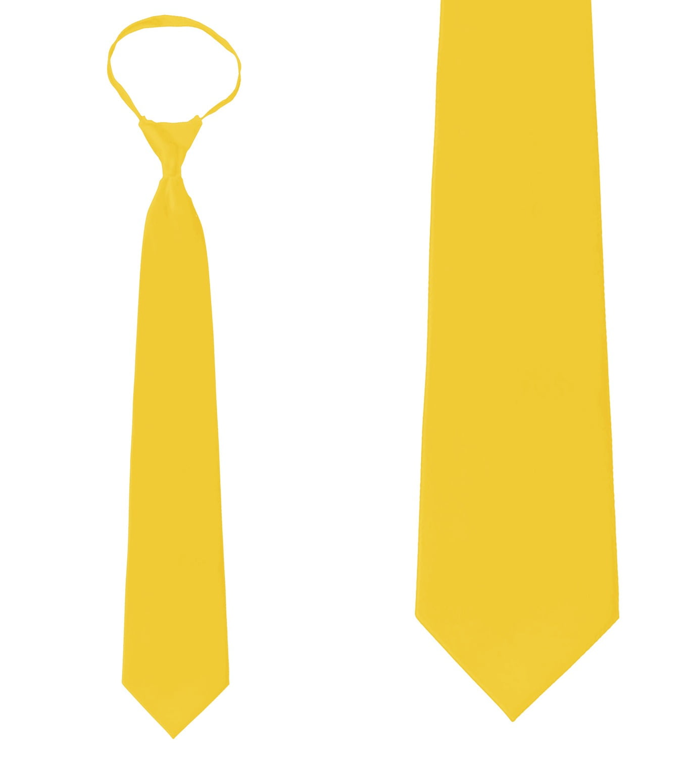 Solid Golden Yellow Zipper Tie Mens Pre-Tied Necktie… - Walmart.com