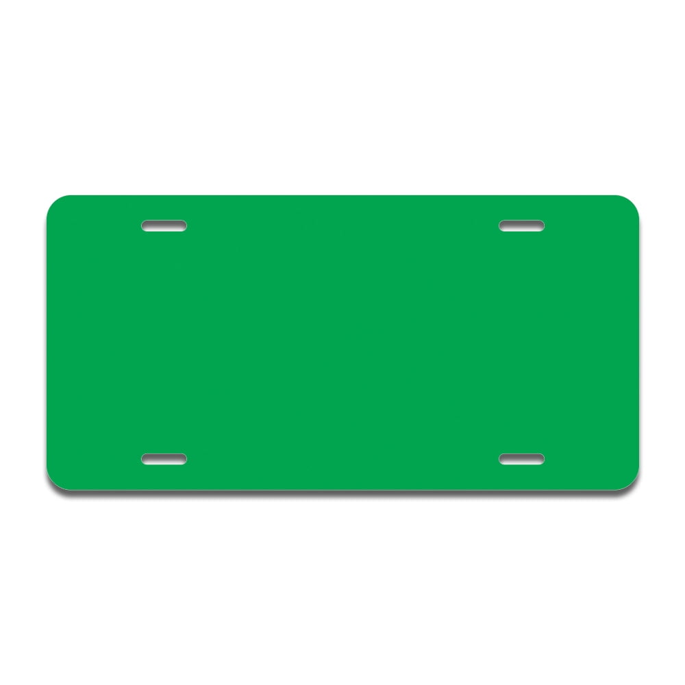 Solid Green Aluminum License Plate| License Plate 12" X 6" Fits Any Car ...
