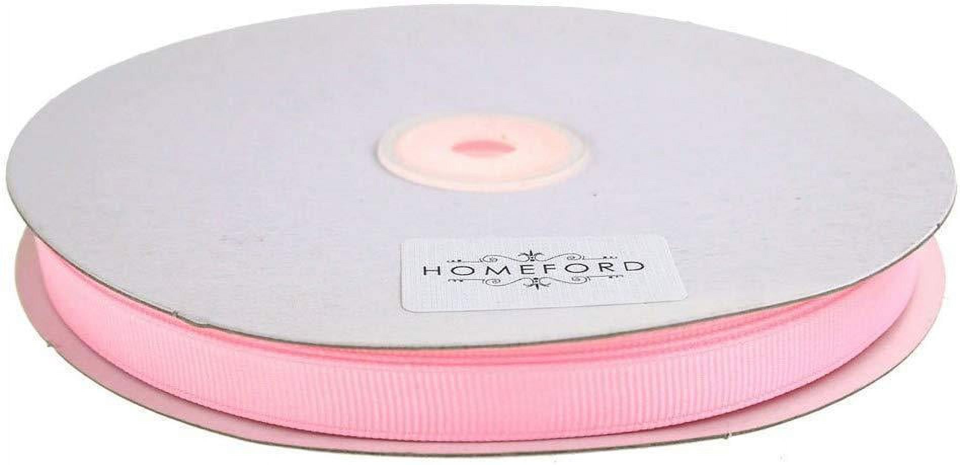 Offray Ribbon, Carnation Pink 3/8 inch Grosgrain Polyester Ribbon, 18 ...