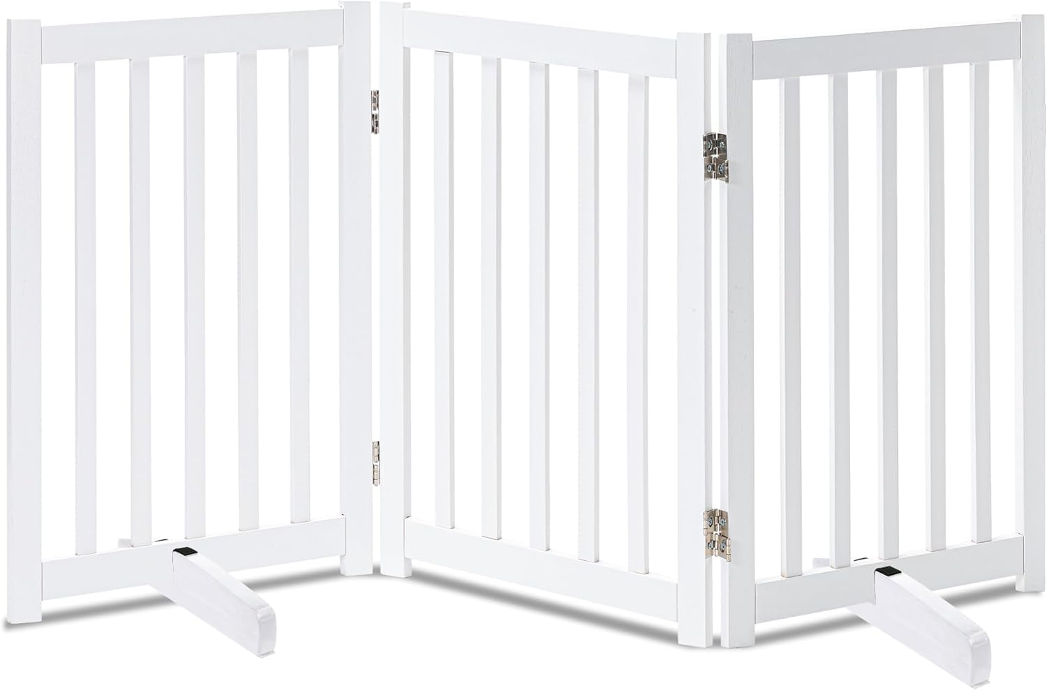 Solid Hardwood Freestanding Pet Gate,Wooden Dog Gates for Doorways ...