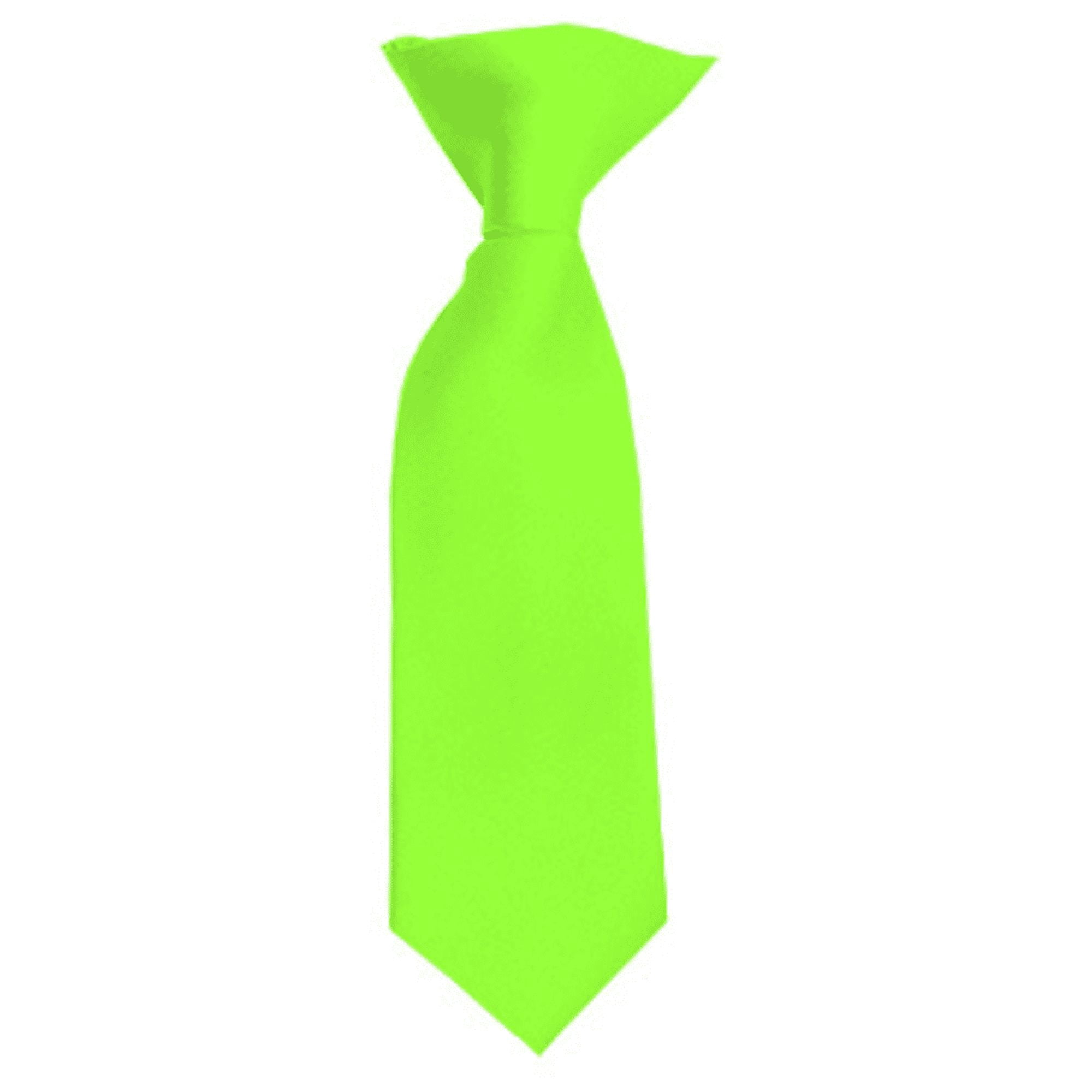 Solid Hot Lime Boy's 8" Clip On Tie Age 0 to 2 Years Old - Walmart.com