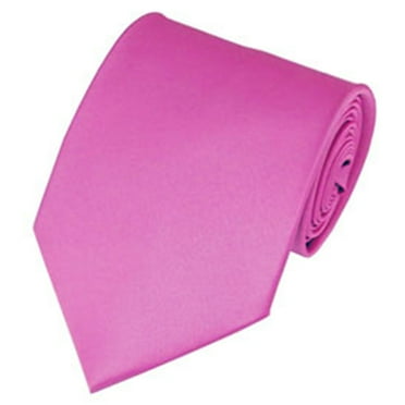 Mens Solid Hot Pink Ties Necktie - Walmart.com