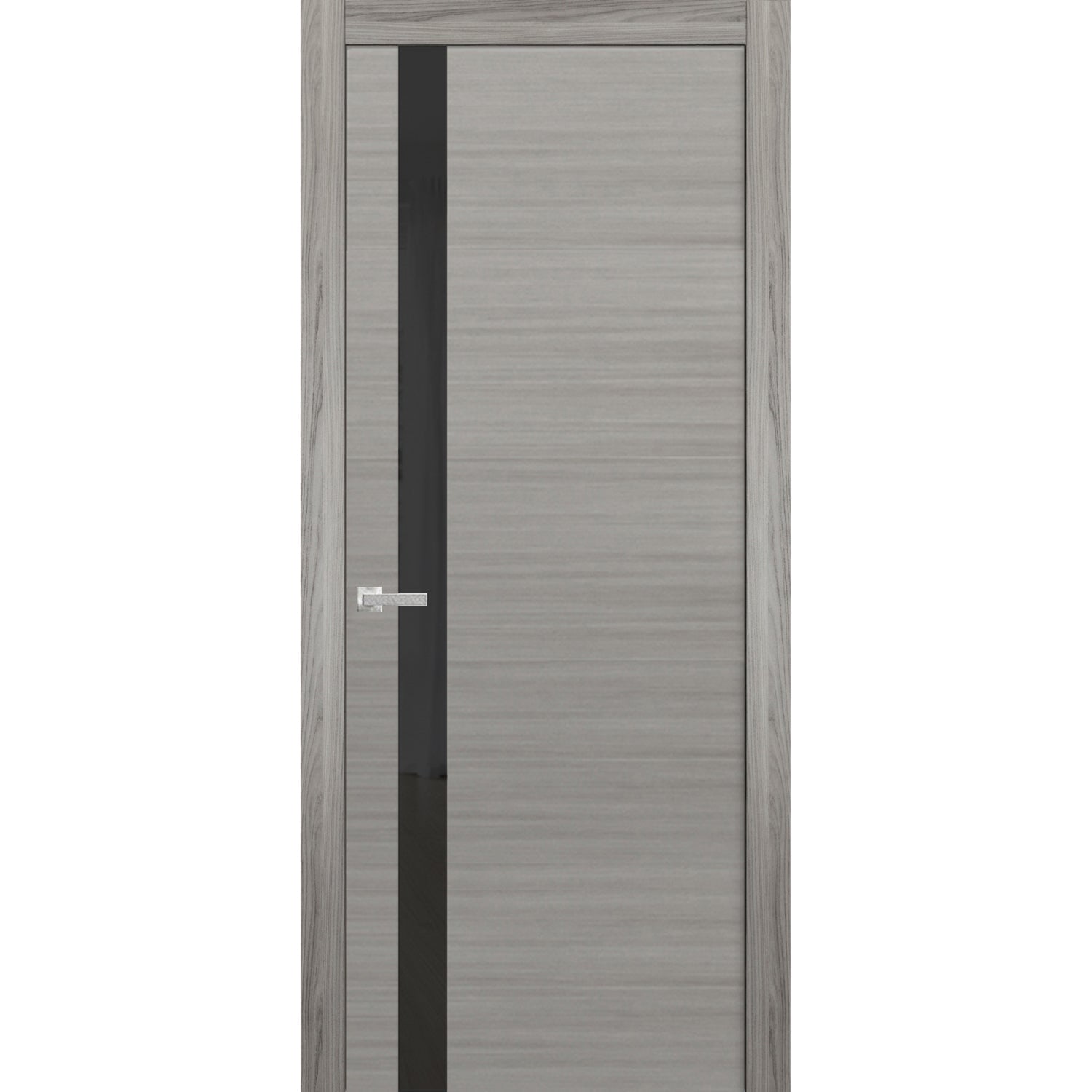Solid Interior French Pre-Hung Door | Planum 0040 Grey Ash | Single ...