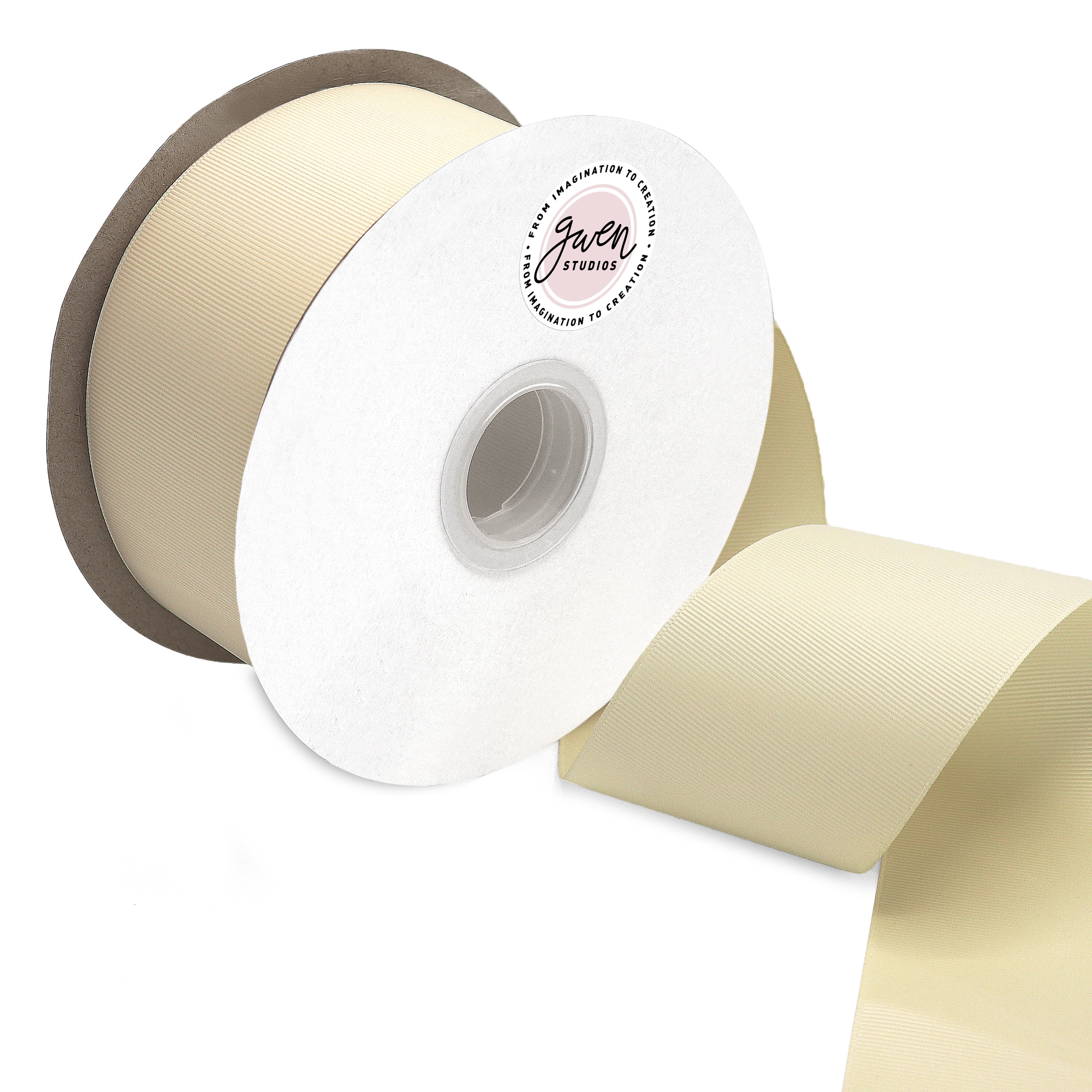 Solid Ivory Grosgrain Ribbon, 2.5" x 50 Yards by Gwen Studios - Walmart.com