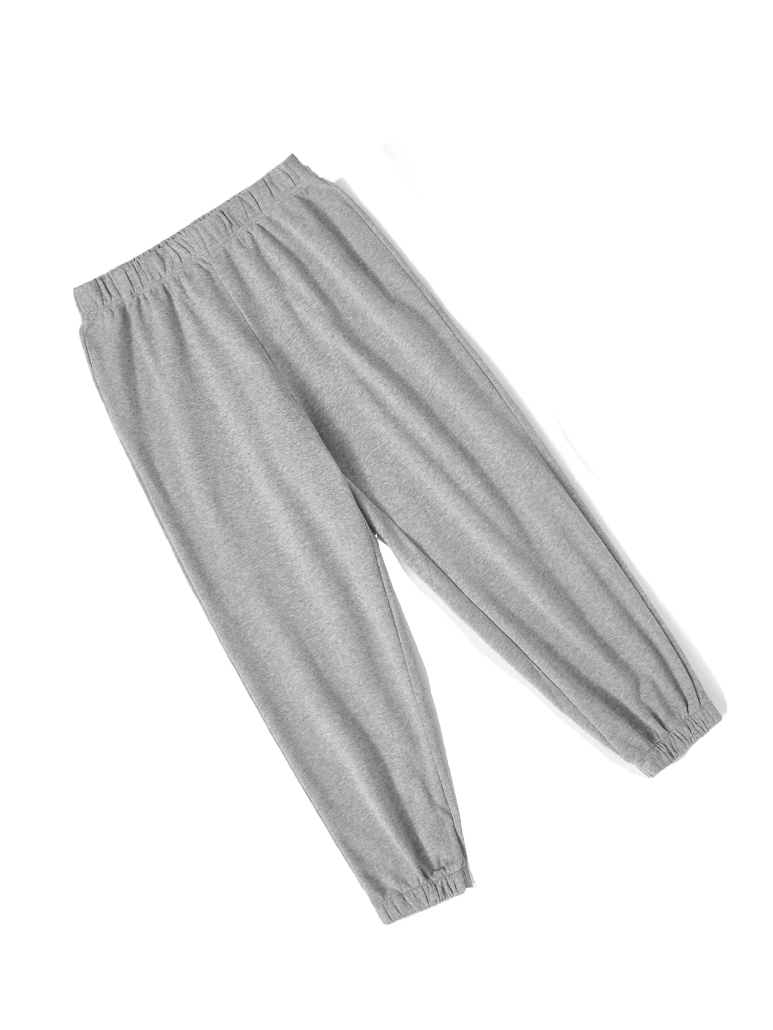 Solid Jogger Light Grey Plus Size Sweatpants (Women's Plus Bottoms ...
