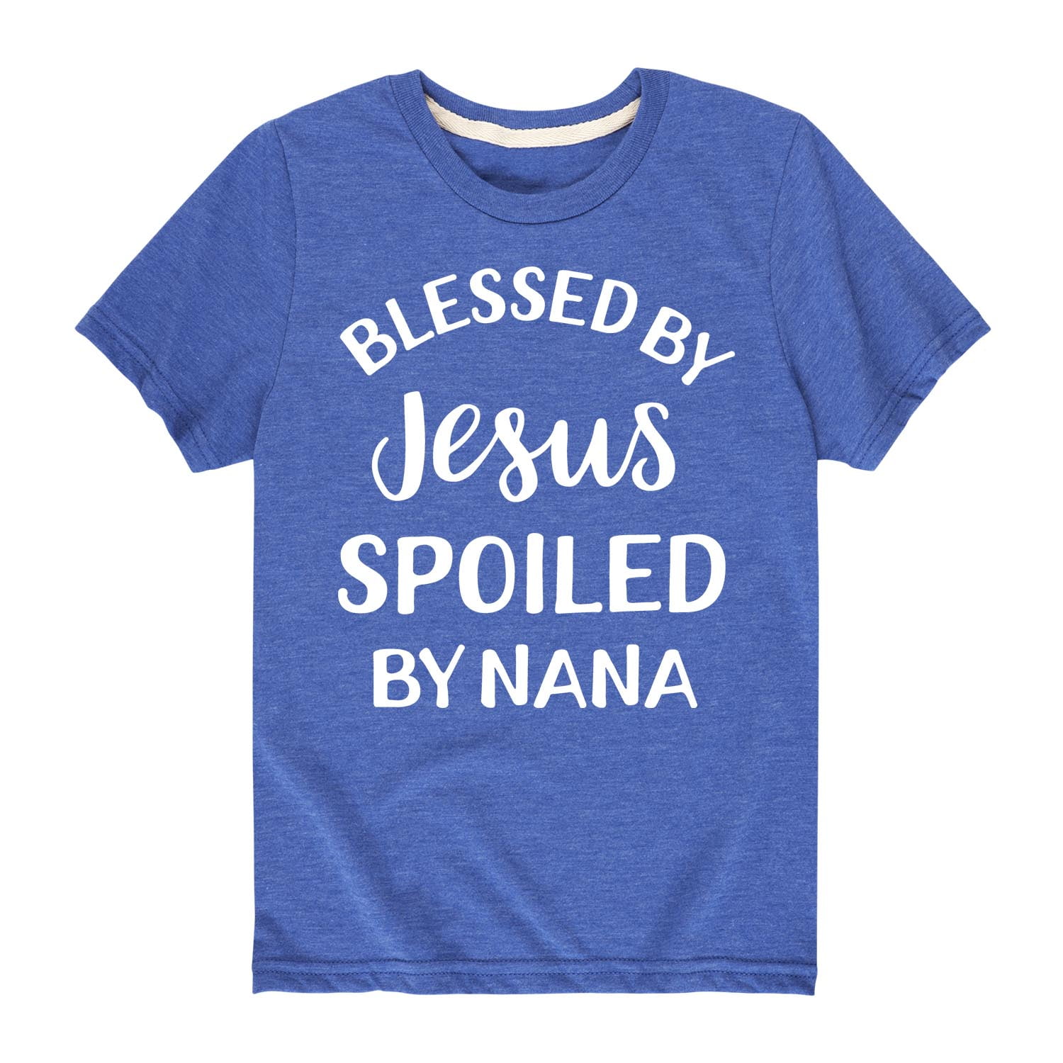 Solid Light - Blessed By Jesus Nana - Toddler Short Sleeve Tee ...