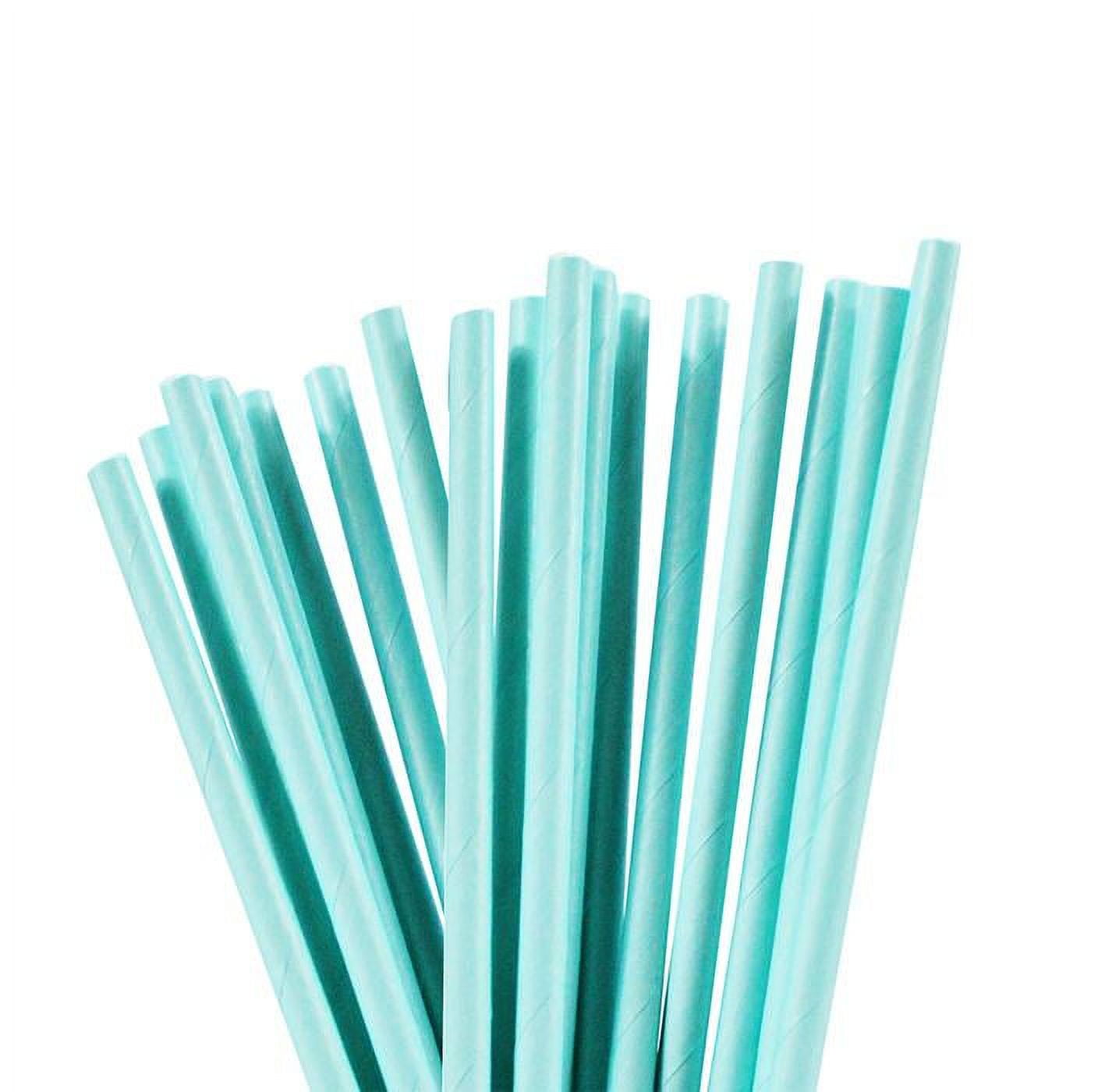Bakell - Solid Light Blue Paper Straws (24 PC) for Cake Pops, Party ...