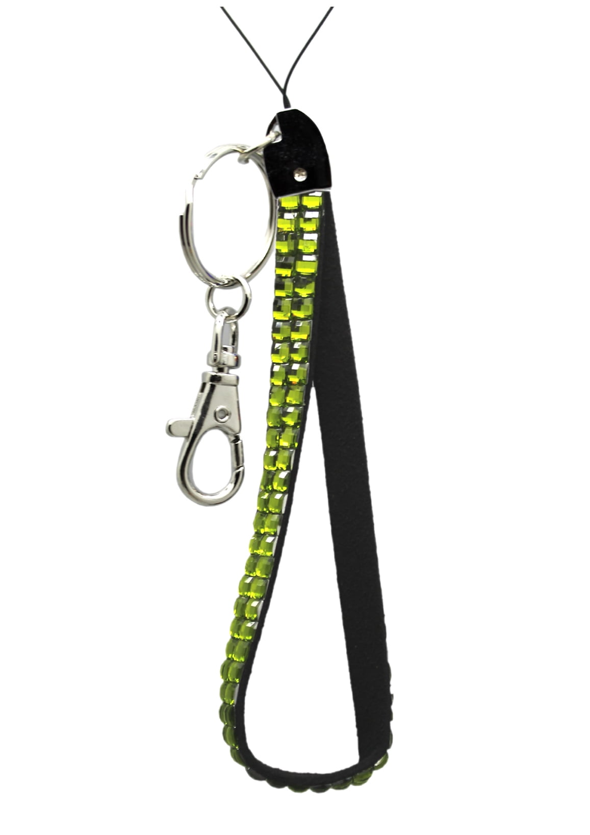Solid Lime Green Colored Rhinestone Sequence Fashion Lanyard (Small ...