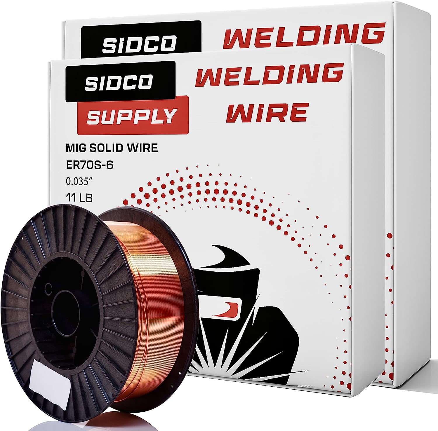Solid MIG 0.35 Welding Wire - ER70S-6 MIG Wire - 0.35 Inch 11LB Spool - Mild Steel MIG Wire ...