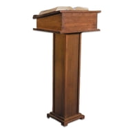 Kingdom Tall Stainless Steel Teaching Podium, Curved Church Lectern ...