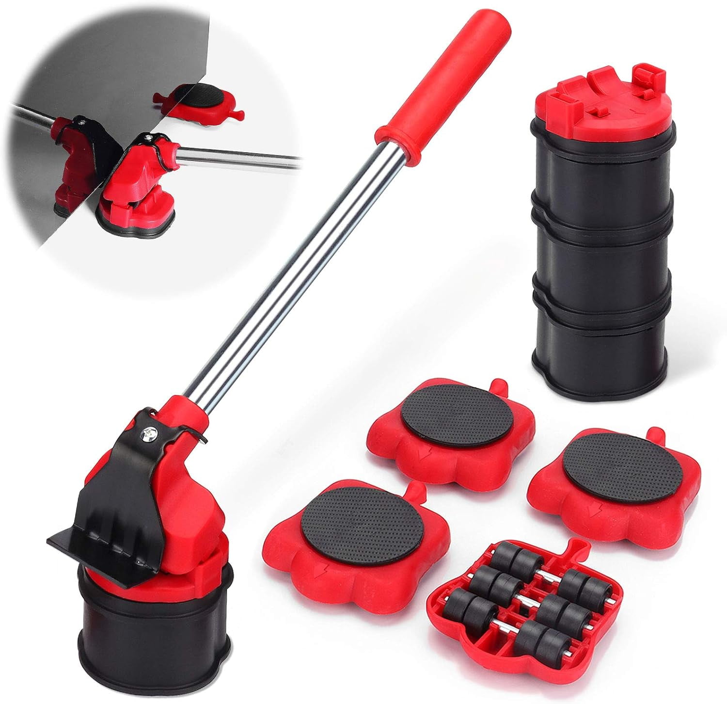 Solid Material Furniture Lift Mover Tool Set, Resilient Height Ensuring ...