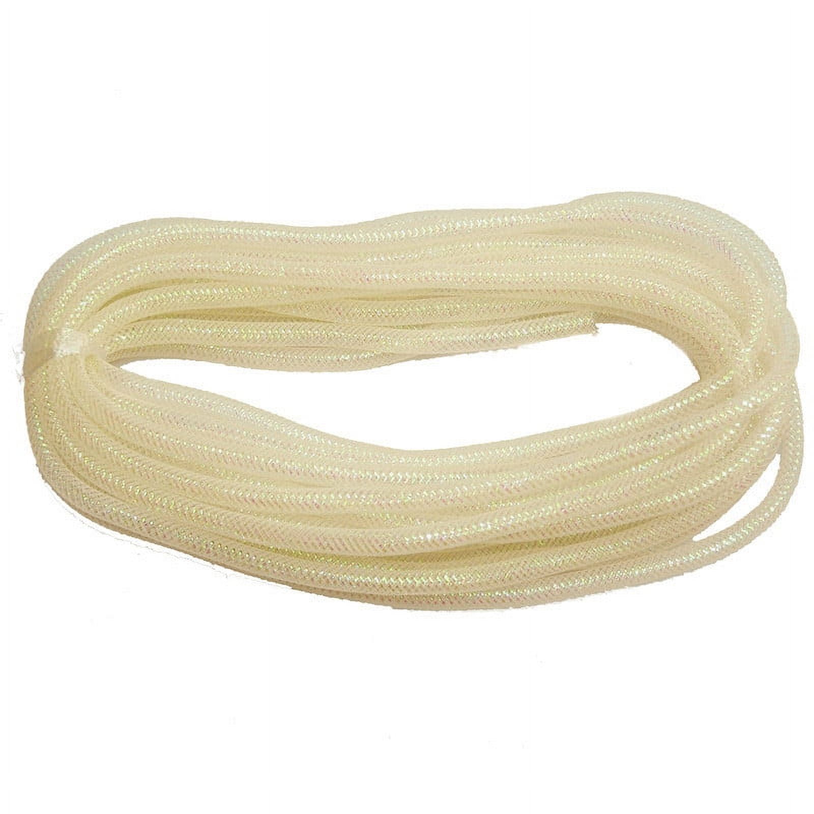 Solid Mesh Tubing Deco Flex Ribbon, 8mm, 10-yard, Ivory - Walmart.com
