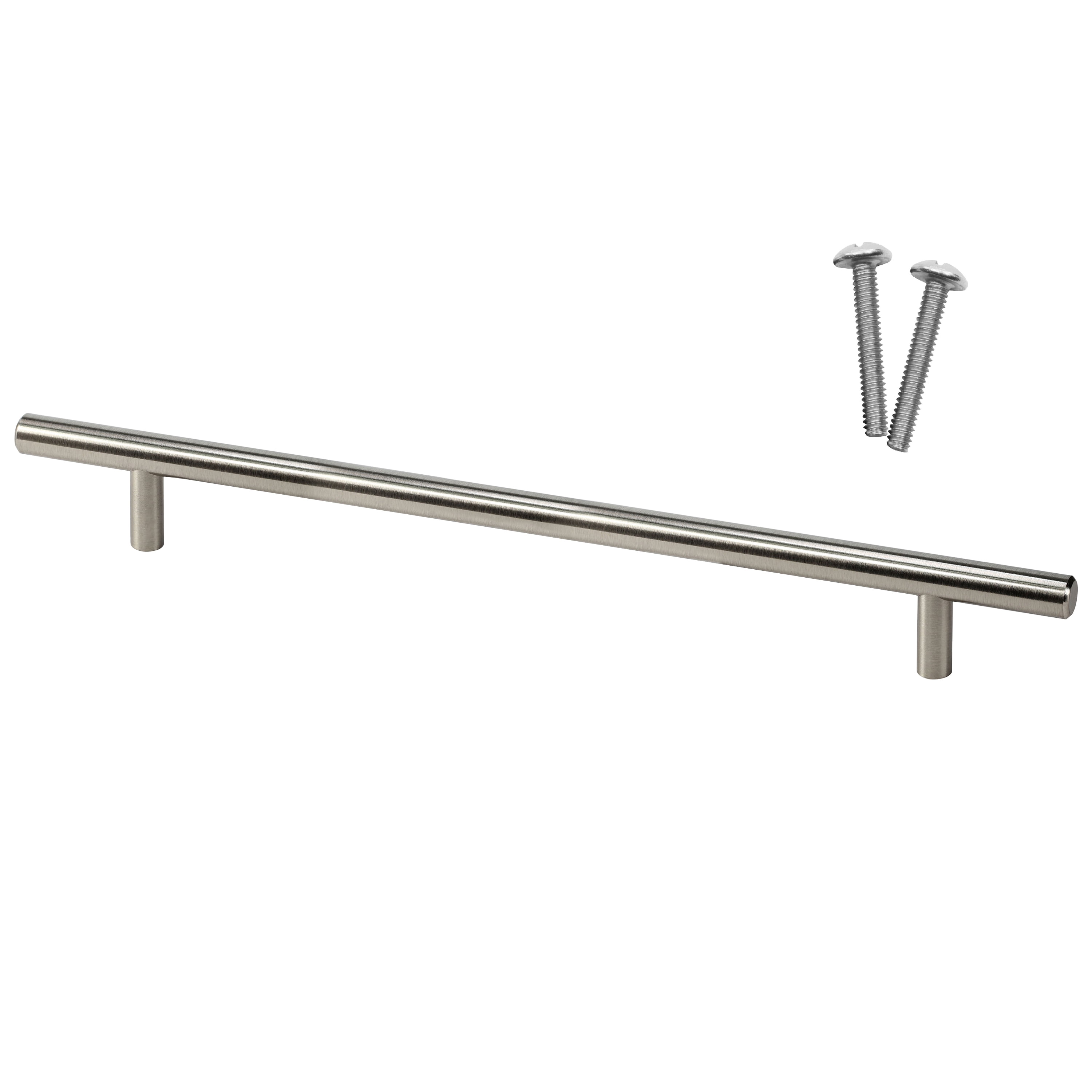 Solid Metal Bar Pull / Handle, Brushed Nickel, 9" Hole Centers, 12 ...