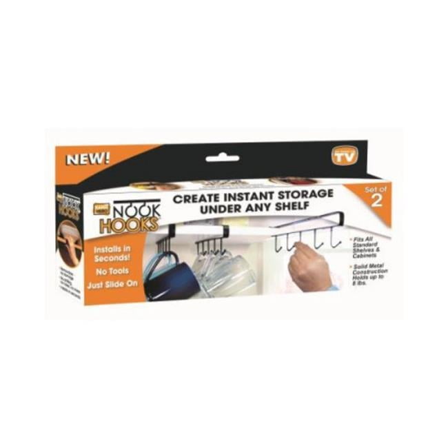 Solid Metal Construction Nook Hooks, Set of 3 - Walmart.com