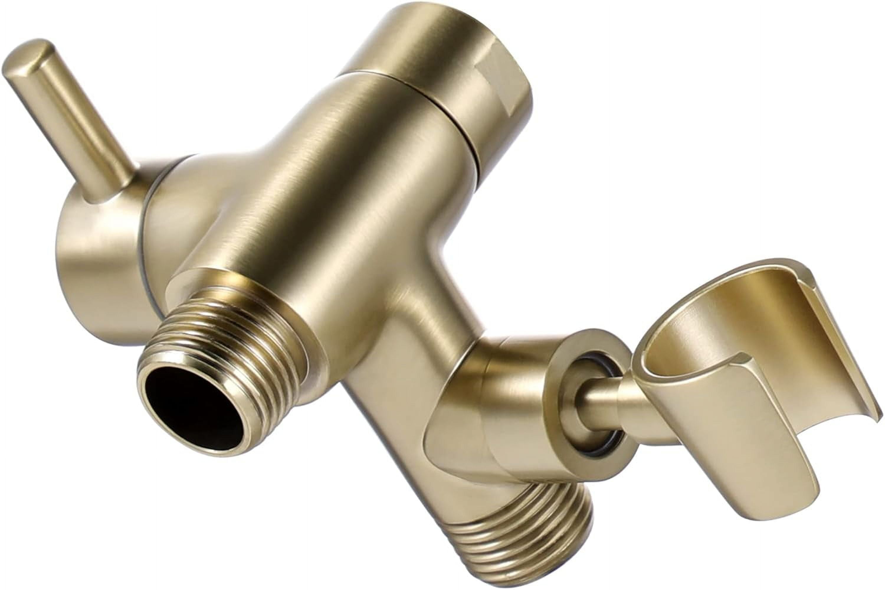 Solid Metal Shower Arm Diverter with Holder for Hand Held Showerhead ...