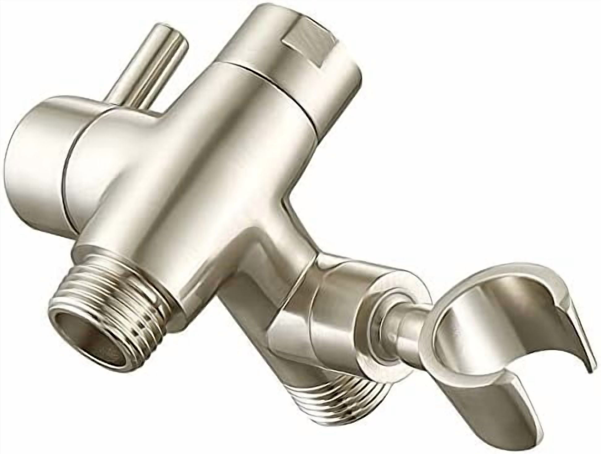 Solid Metal Shower Arm Diverter with Holder for Hand Held Showerhead ...