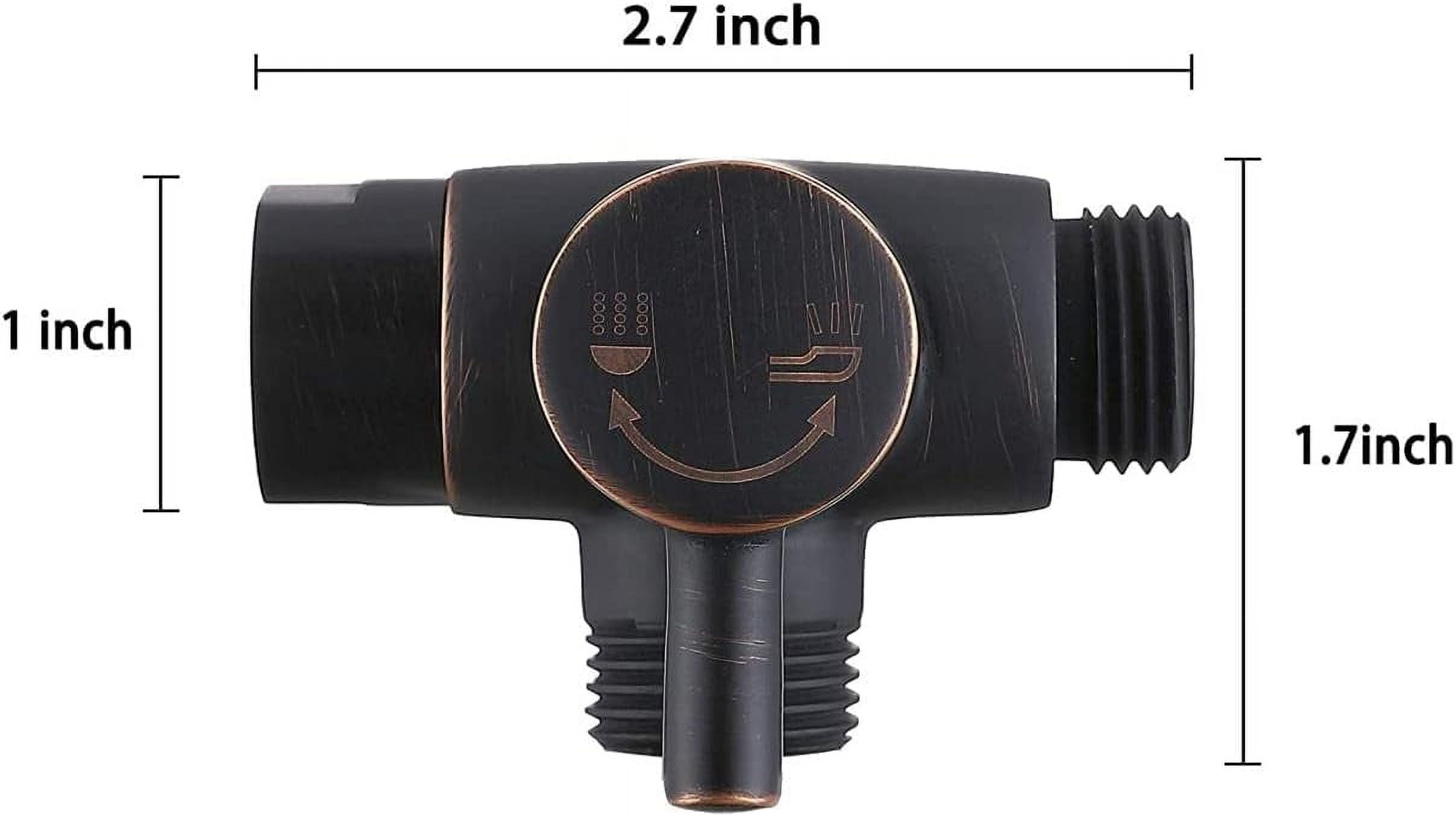 Solid Metal Shower Arm Diverter Splitter for Hand Held Showerhead and ...