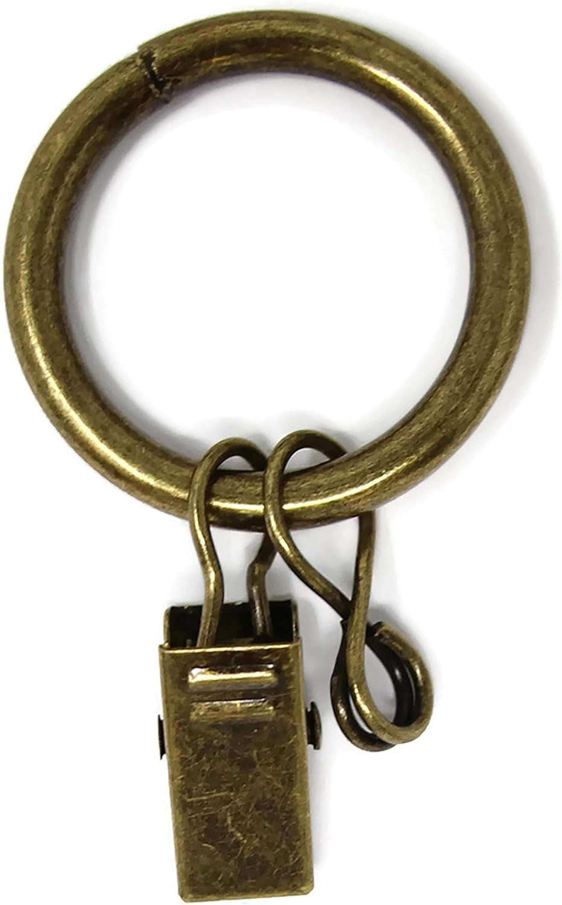 Solid Metal Window Drapery Curtain Panel Ring with Eyelet, 1" Inner ...