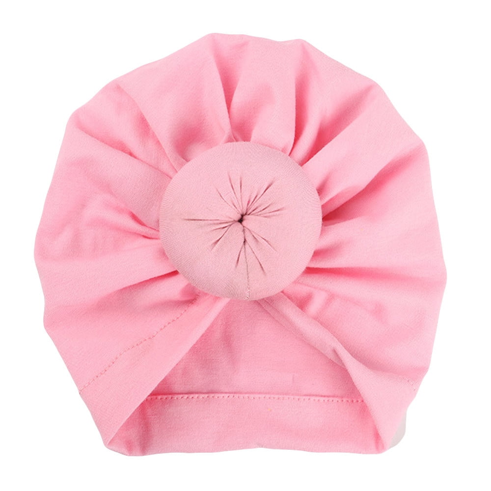 Solid Nursery Hospital Turban Hat Cap Beanie Bonnet with Flower for ...