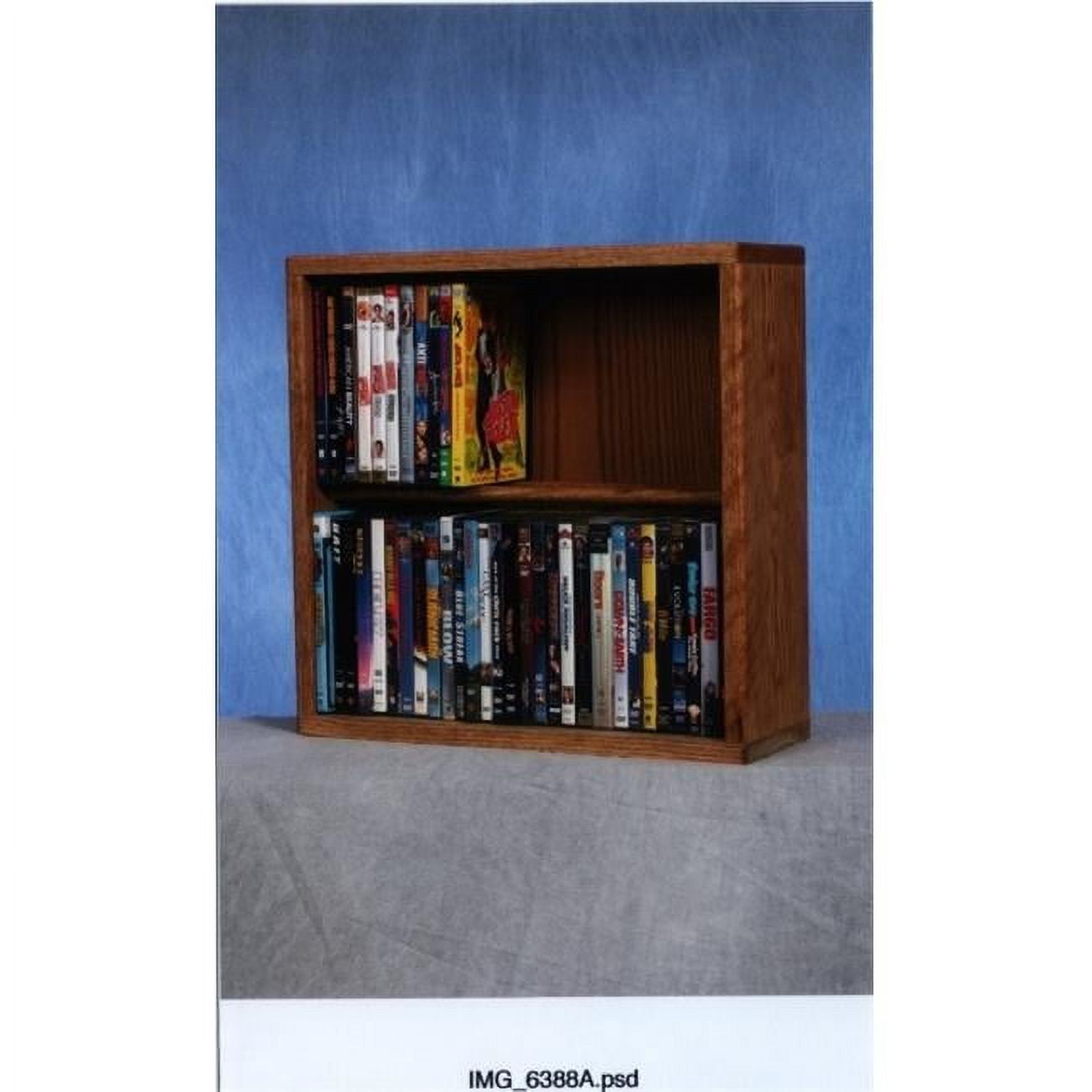 Solid Oak 2 Row Dowel DVD Cabinet Tower - Honey Oak - Walmart.com