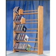 Solid Oak 5 Row Dowel CD Rack - Walmart.com