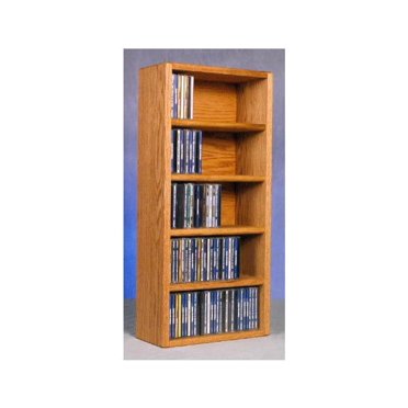 Wood Shed 205 Solid Oak 2 Row Dowel DVD-VHS Rack - Walmart.com