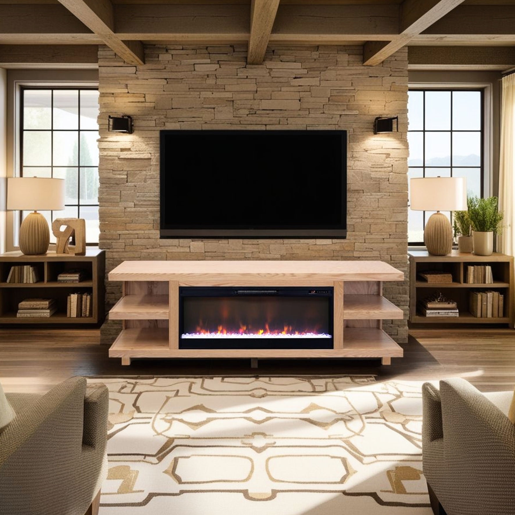 Solid Oak Construction - Heat Up to 400 Sq Ft - Family Gathering Area ...